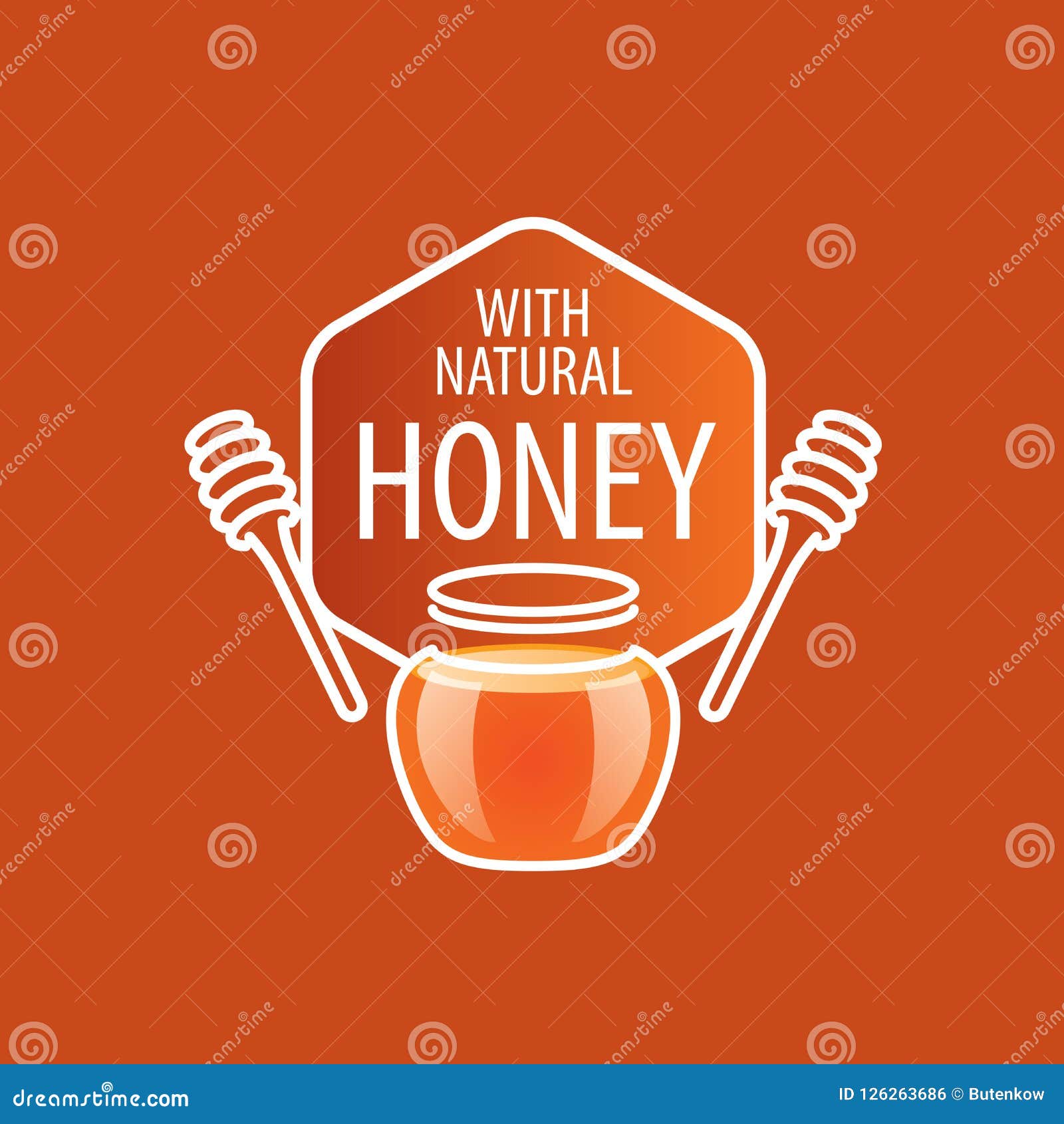 Logotipo do mel do vetor ilustração do vetor. Ilustração de projeto ...