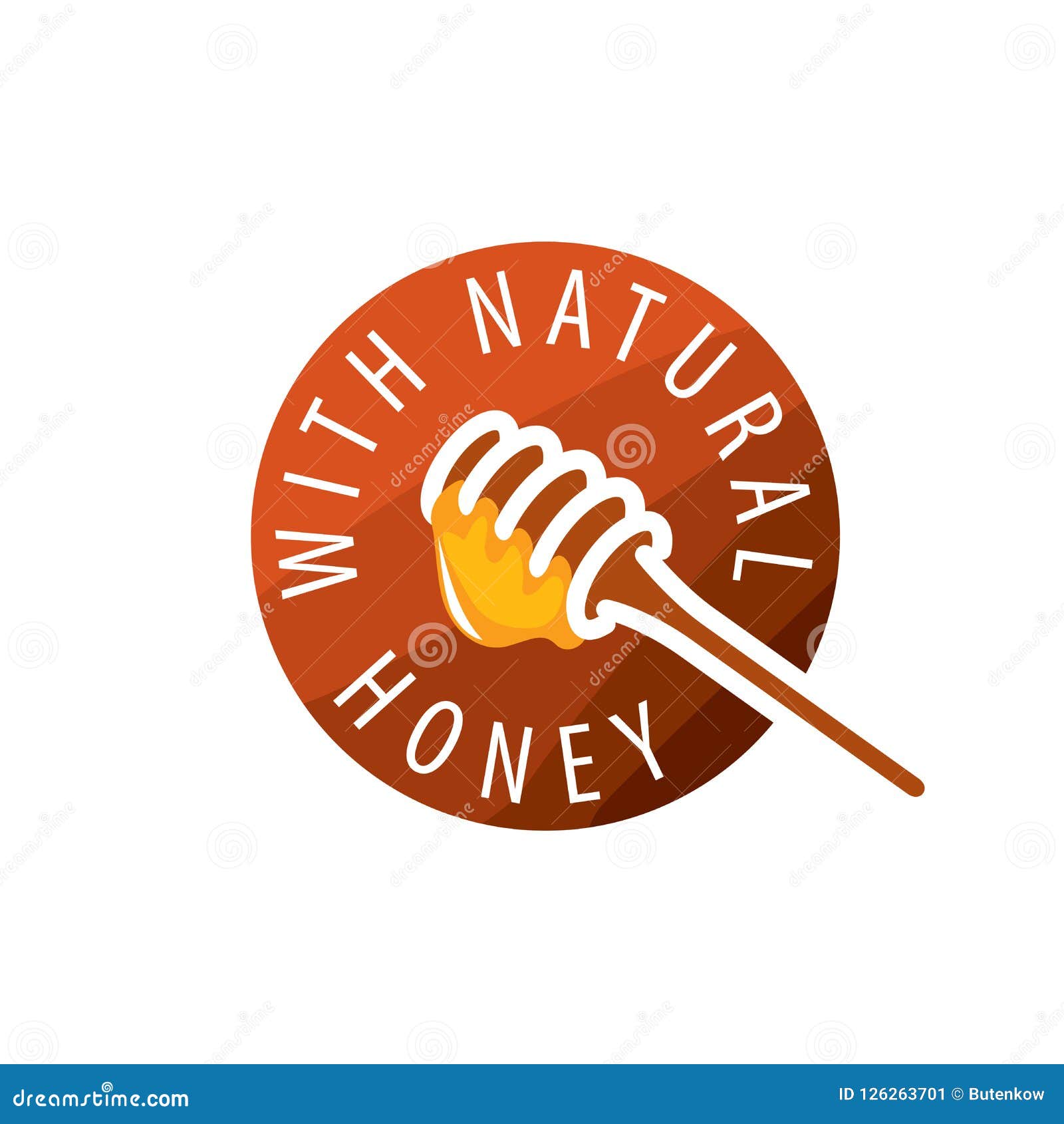 Logotipo do mel do vetor ilustração do vetor. Ilustração de dourado ...