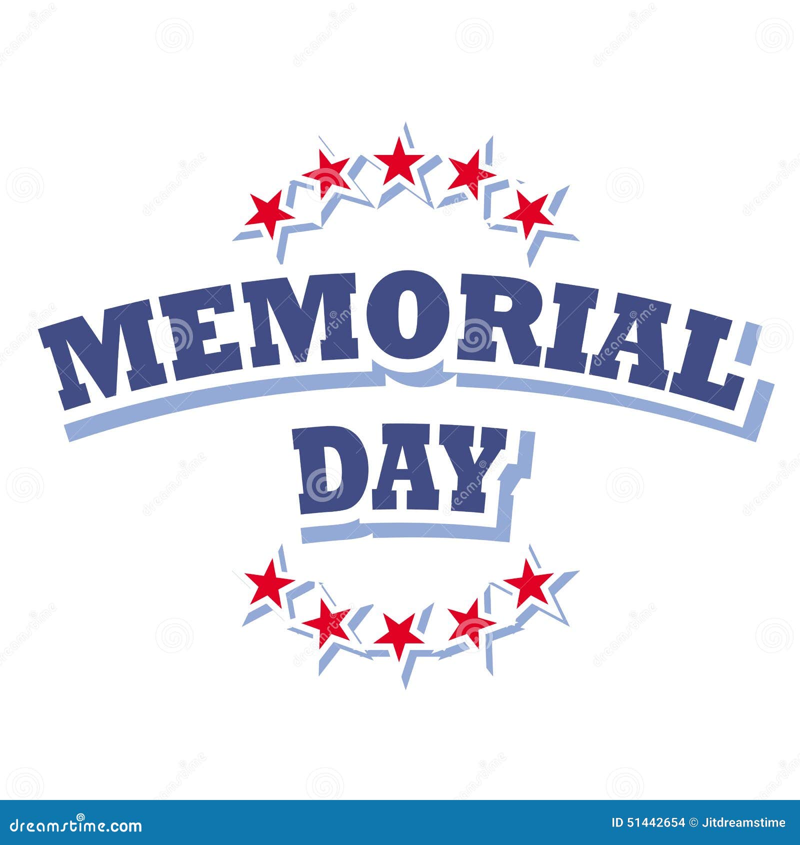 Logotipo do Memorial Day ilustração do vetor. Ilustração de memorial ...