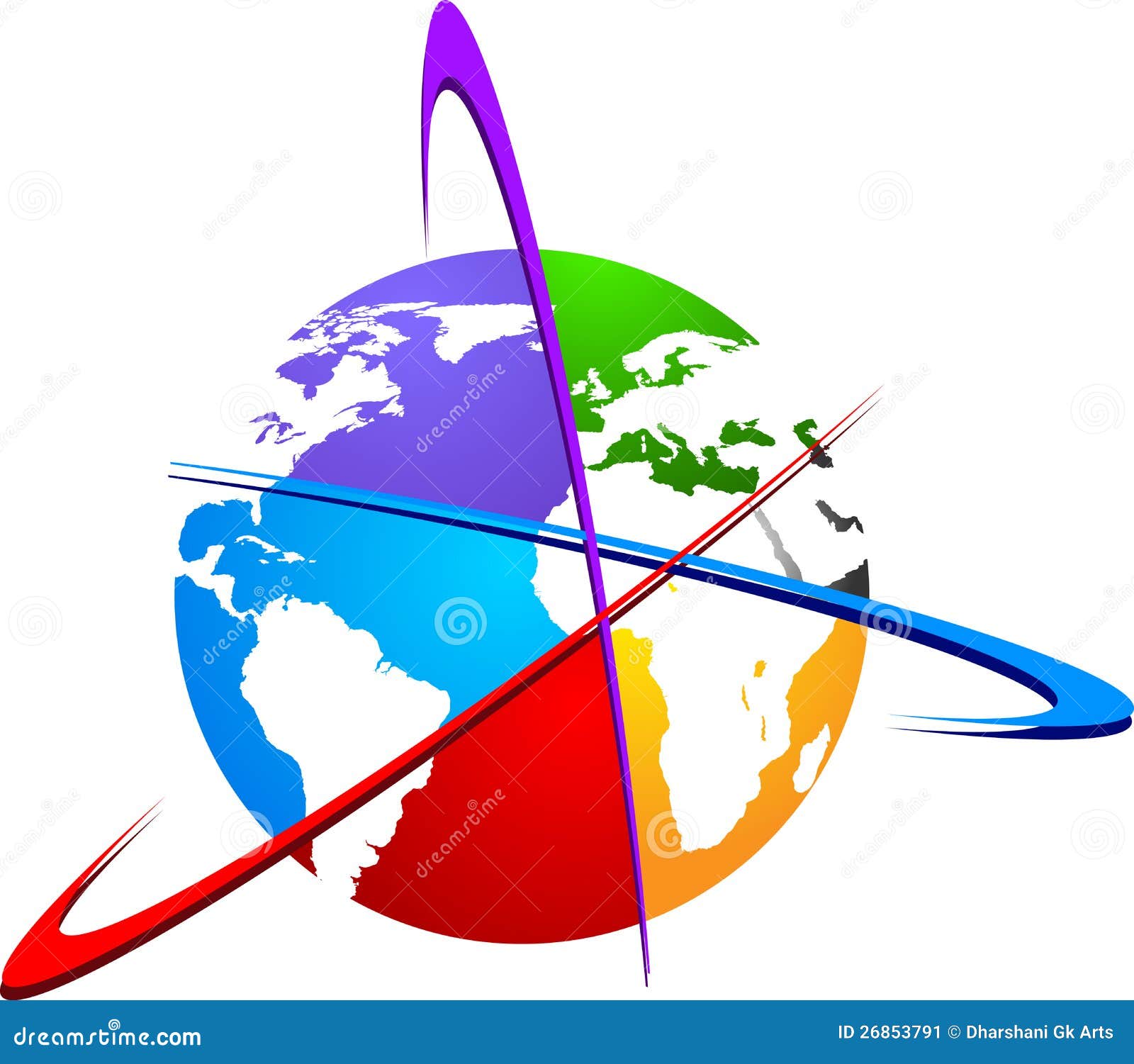 Logotipo do mundo ilustração do vetor. Ilustração de linhas - 26853791