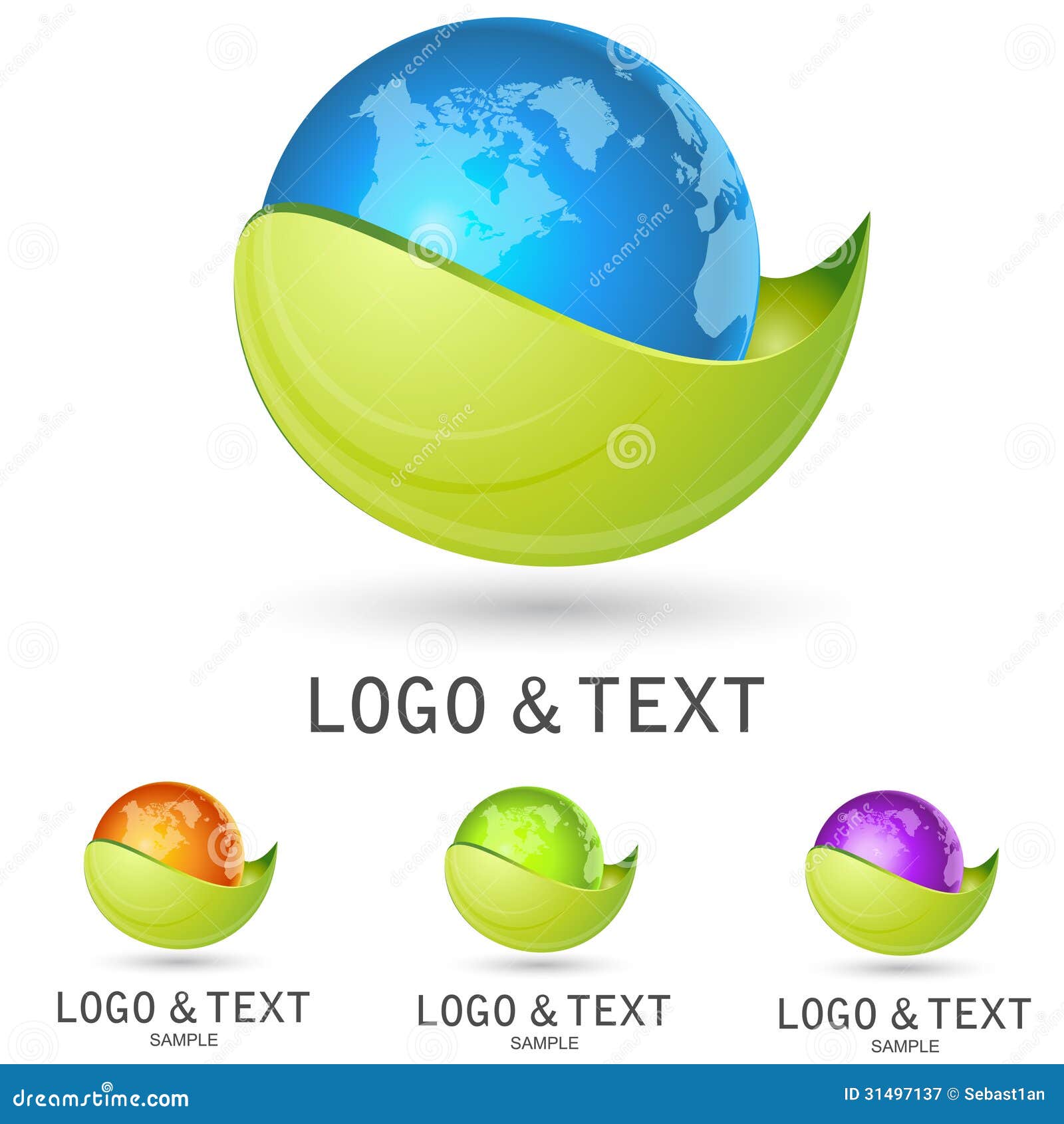 Logotipo do mundo ilustração do vetor. Ilustração de ciência - 31497137