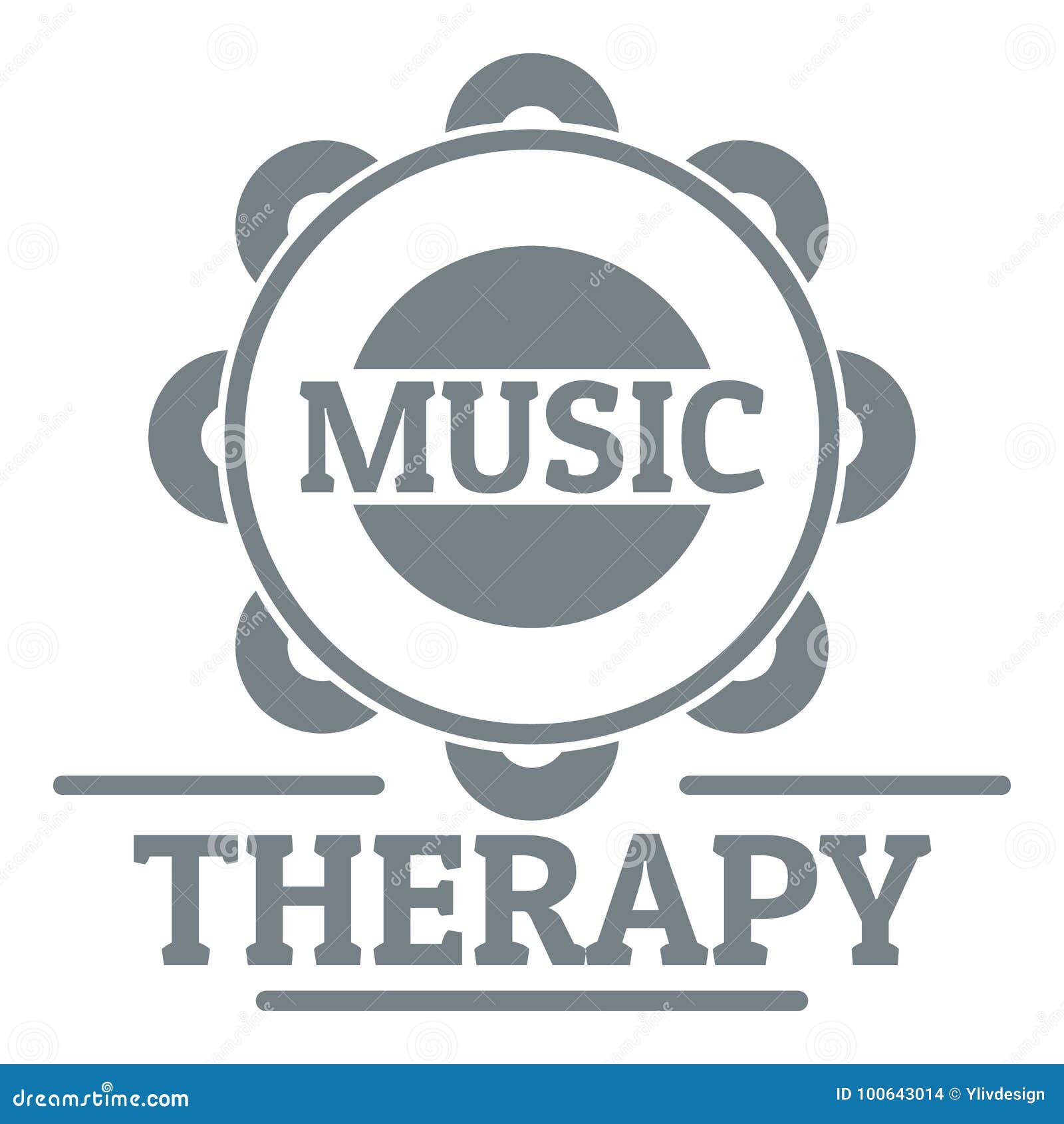 Logotipo Do Pandeiro, Estilo Cinzento Simples Ilustração do Vetor ...