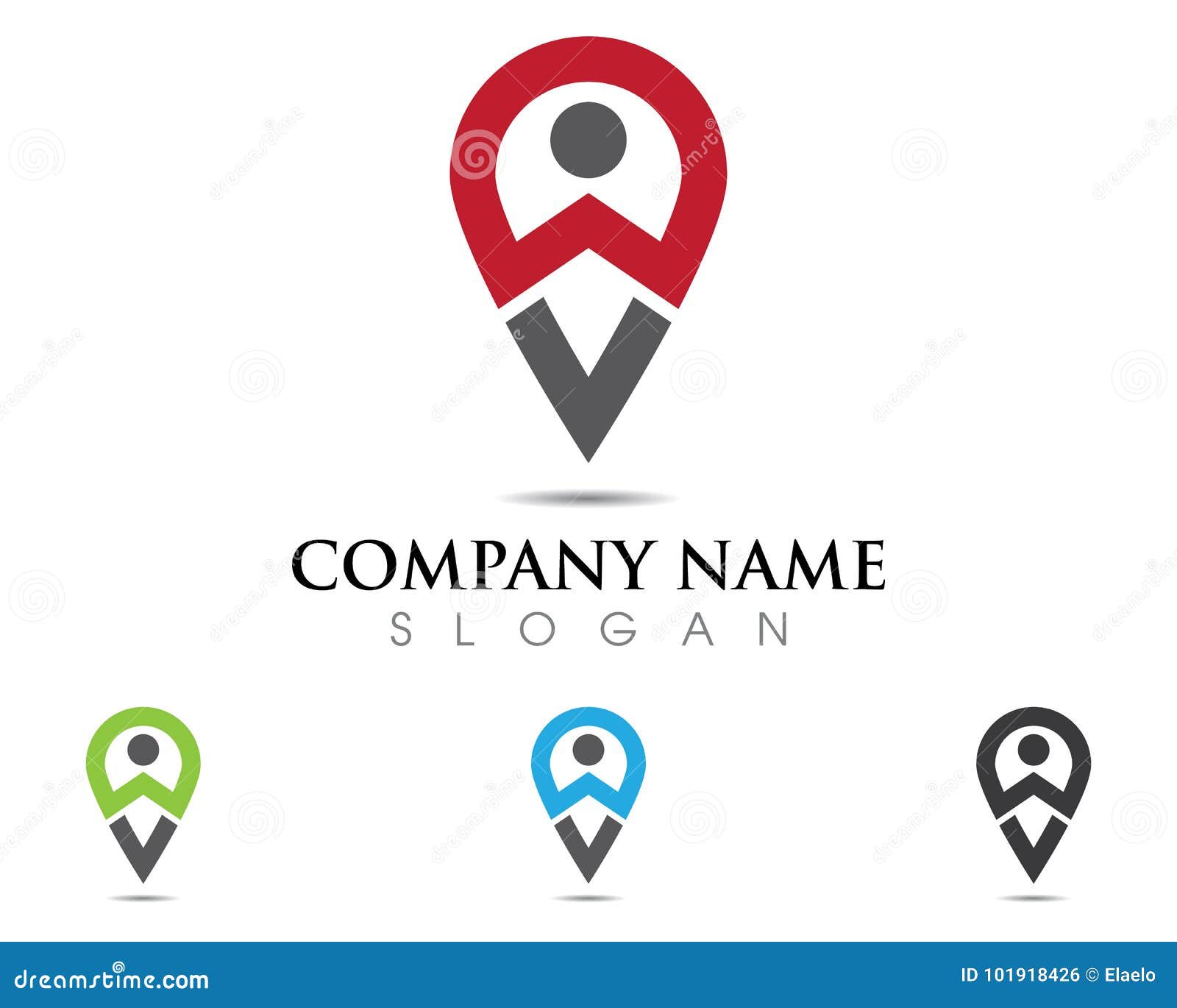 Logotipo do ponto do lugar ilustração do vetor. Ilustração de projeto ...