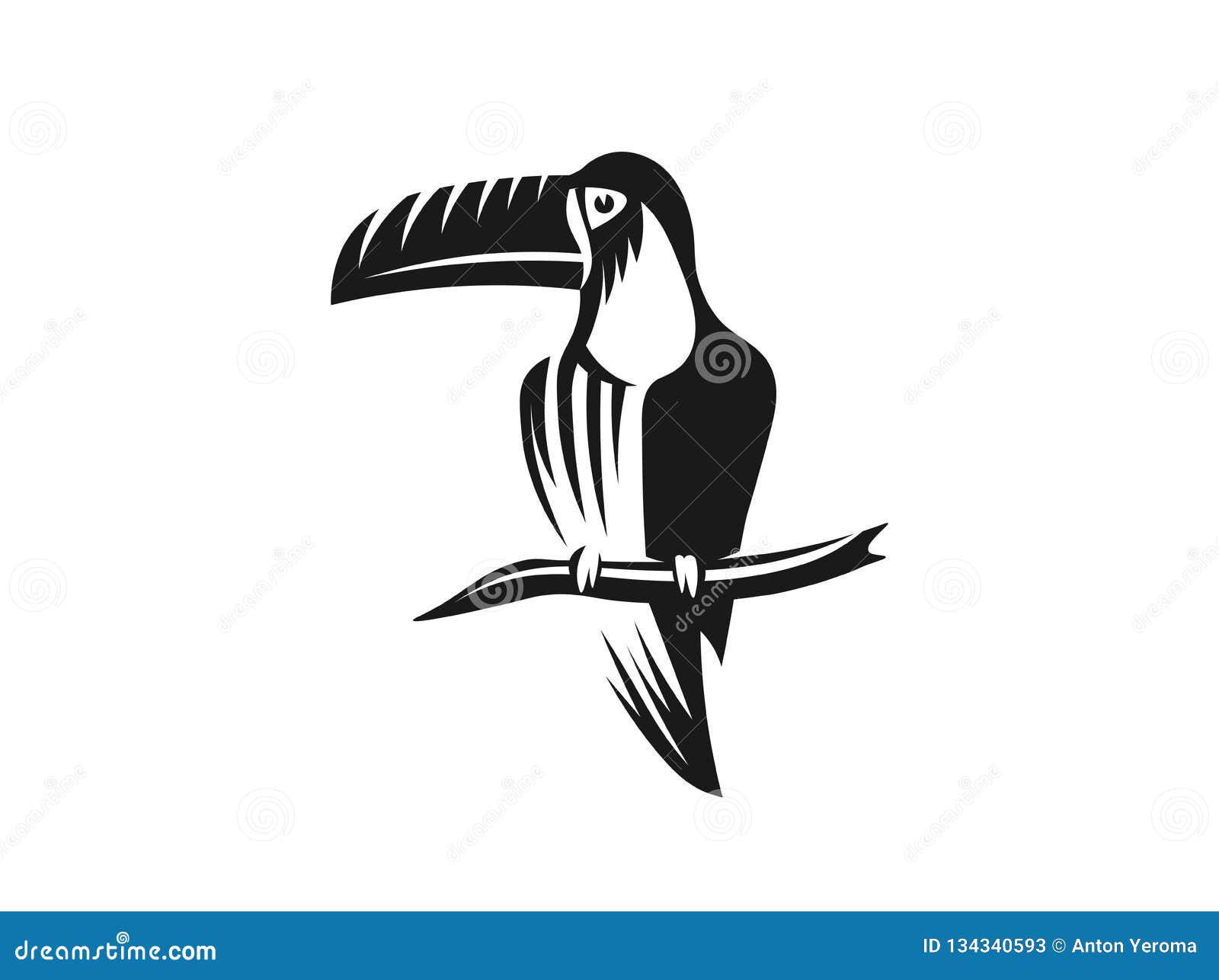 Logotipo Do Tucano No Fundo Branco Ilustração do Vetor - Ilustração de ...