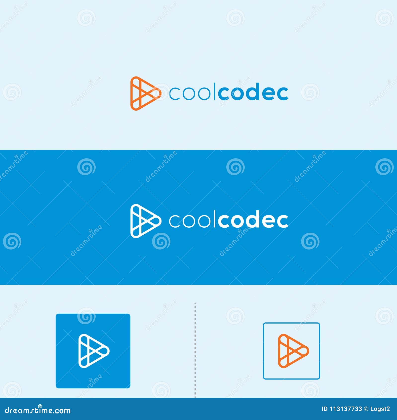 Logotipo Do Vetor Do Codec Logotipo Video Logotipo Dos Meios Ilustração ...