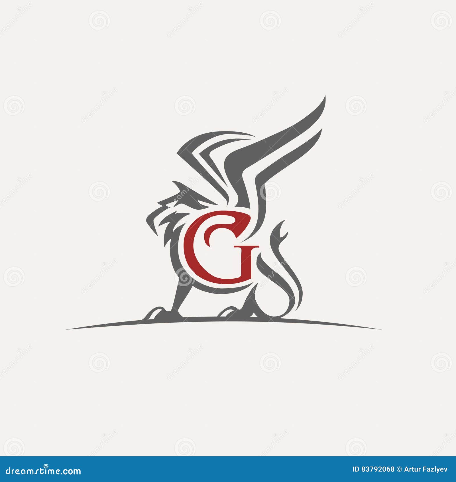 Logotipo do vetor do grifo ilustração do vetor. Ilustração de escuro ...