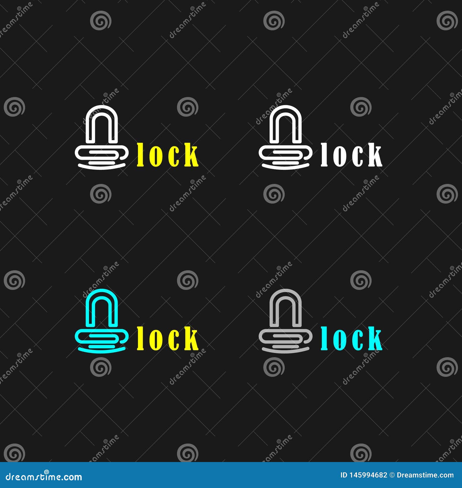 Logotipo Do Vetor Do Fechamento Ilustração do Vetor - Ilustração de ...