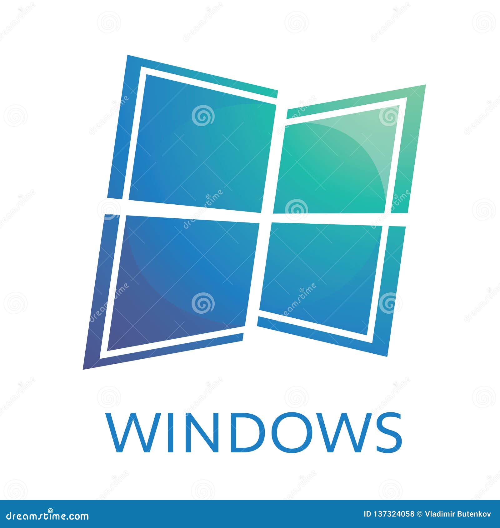 Logotipo Do Vetor No Tema De Windows, Portas Foto de Stock Editorial ...