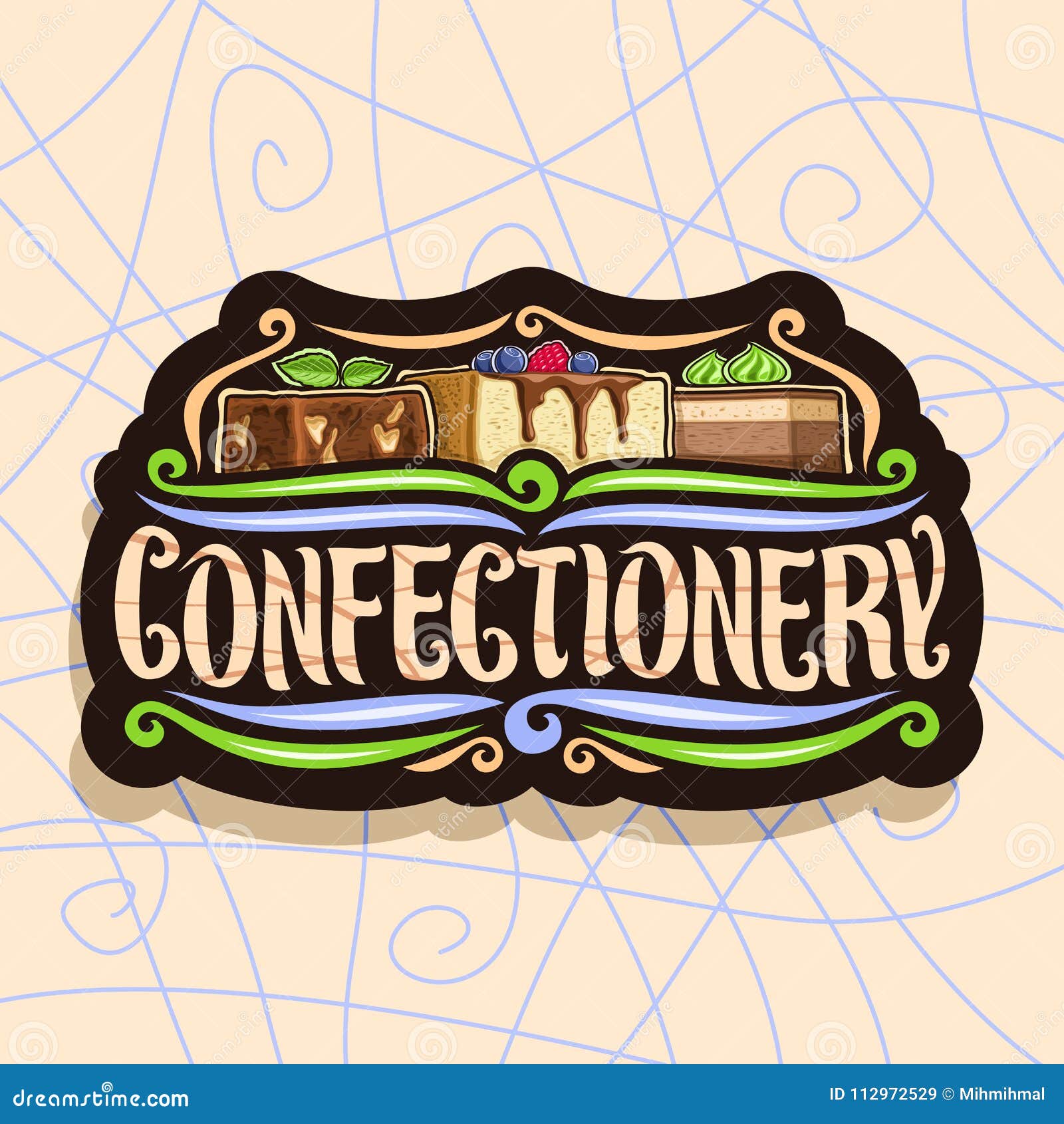 Logotipo Do Vetor Para Confeitos Ilustração do Vetor - Ilustração de ...