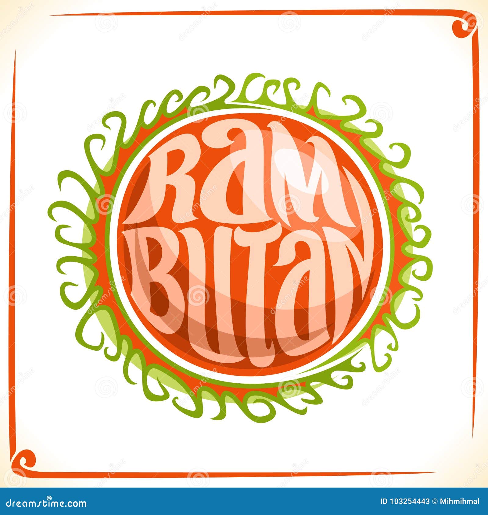 Logotipo Do Vetor Para O Rambutan Ilustração do Vetor - Ilustração de ...