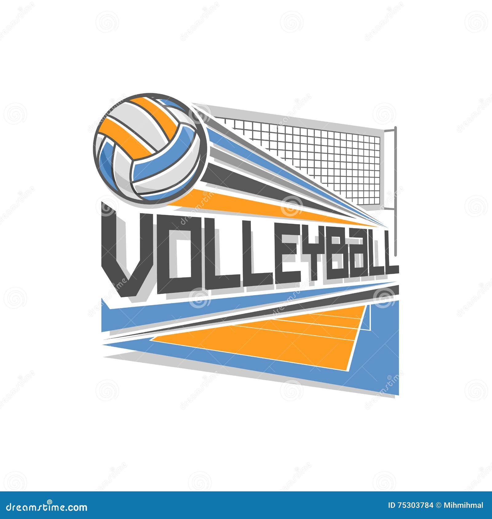 Logotipo Do Vetor Para O Voleibol Ilustração do Vetor - Ilustração de ...