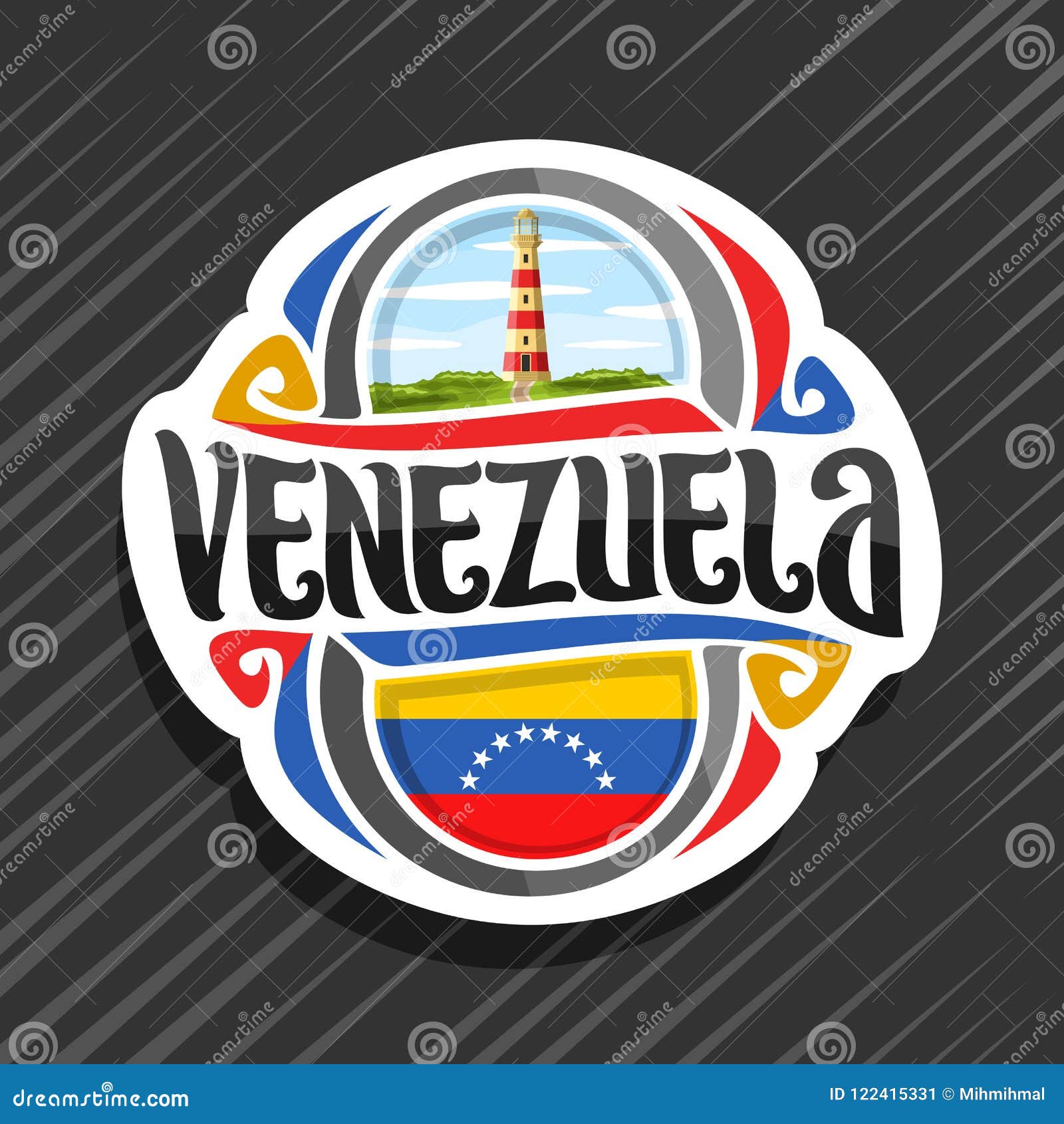Logotipo Do Vetor Para a Venezuela Ilustração do Vetor - Ilustração de ...