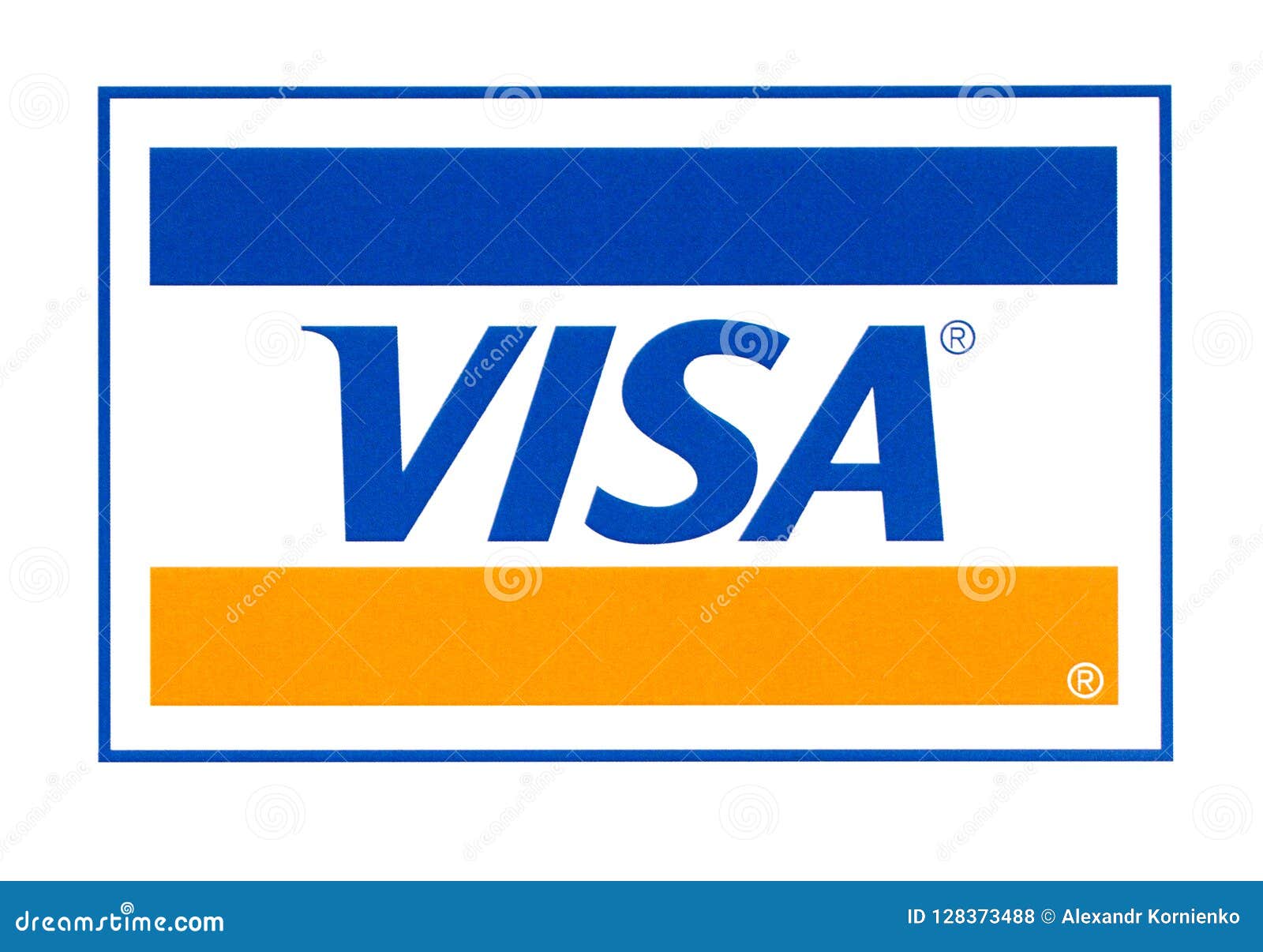 Logotipo Do Visto Impresso No Papel Foto de Stock Editorial - Imagem de ...