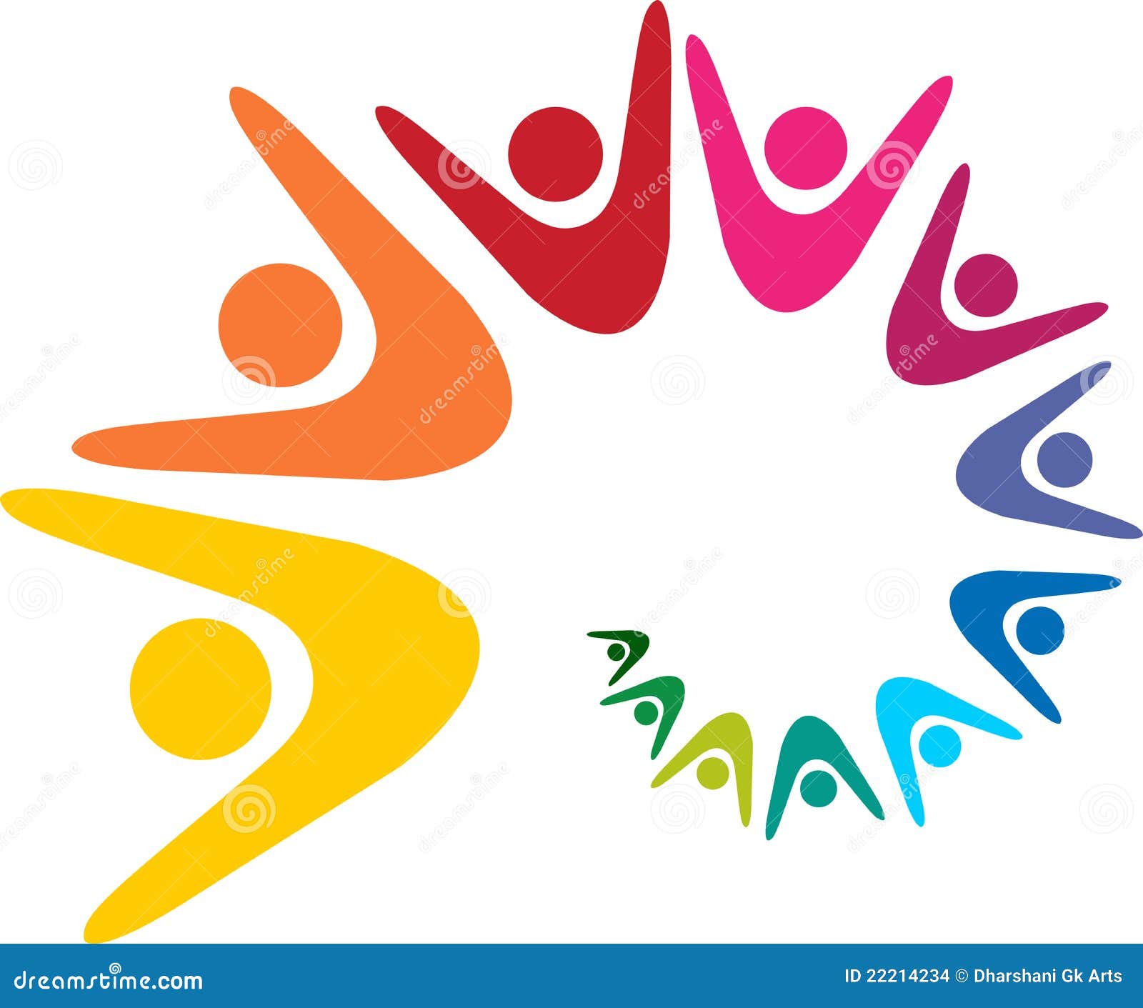 Logotipo Dos Trabalhos De Equipa Ilustração do Vetor - Ilustração de ...