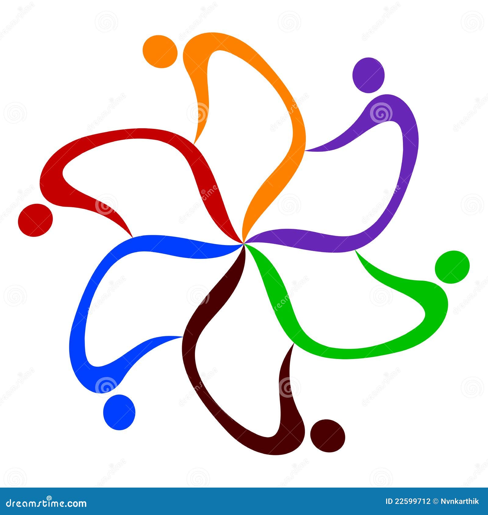 Logotipo Dos Trabalhos De Equipa Ilustração do Vetor - Ilustração de ...