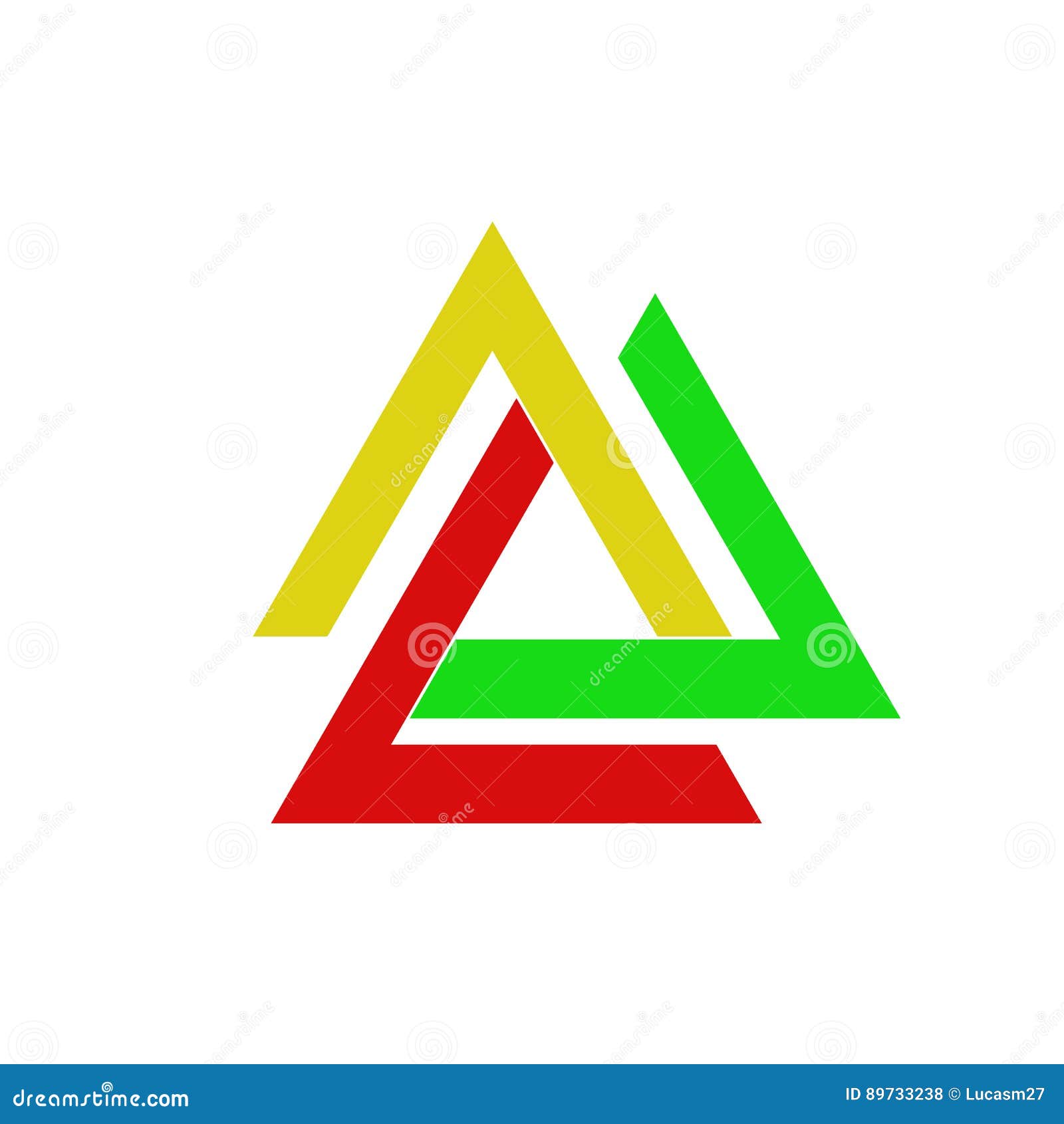 Logotipo dos triângulos ilustração do vetor. Ilustração de vetor - 89733238