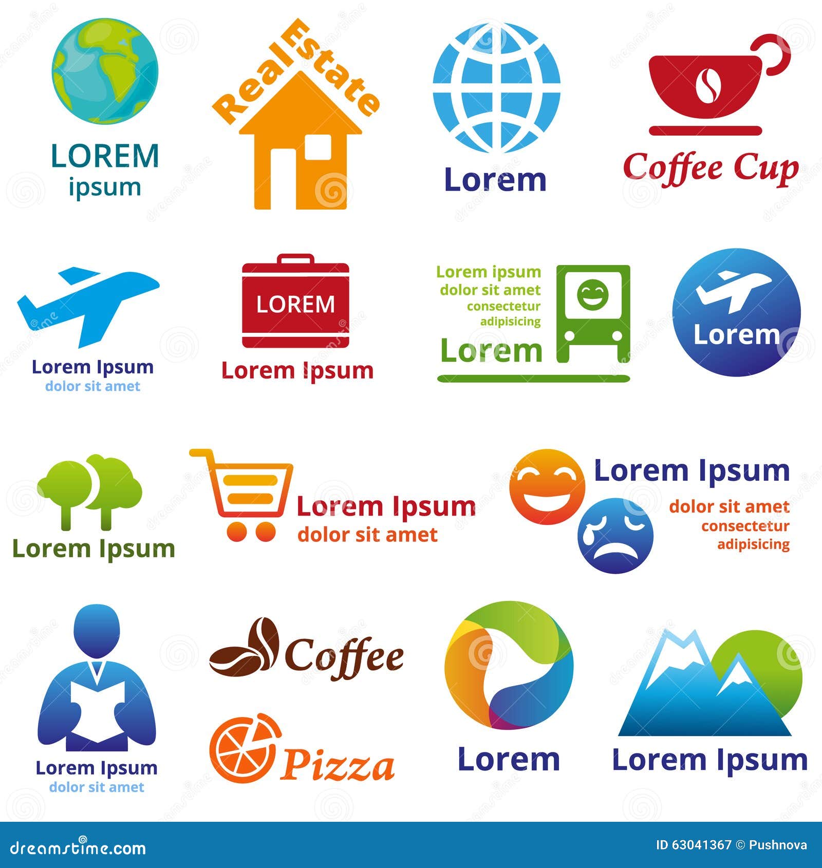 Logotipo e nome da empresa ilustração do vetor. Ilustração de emblema ...