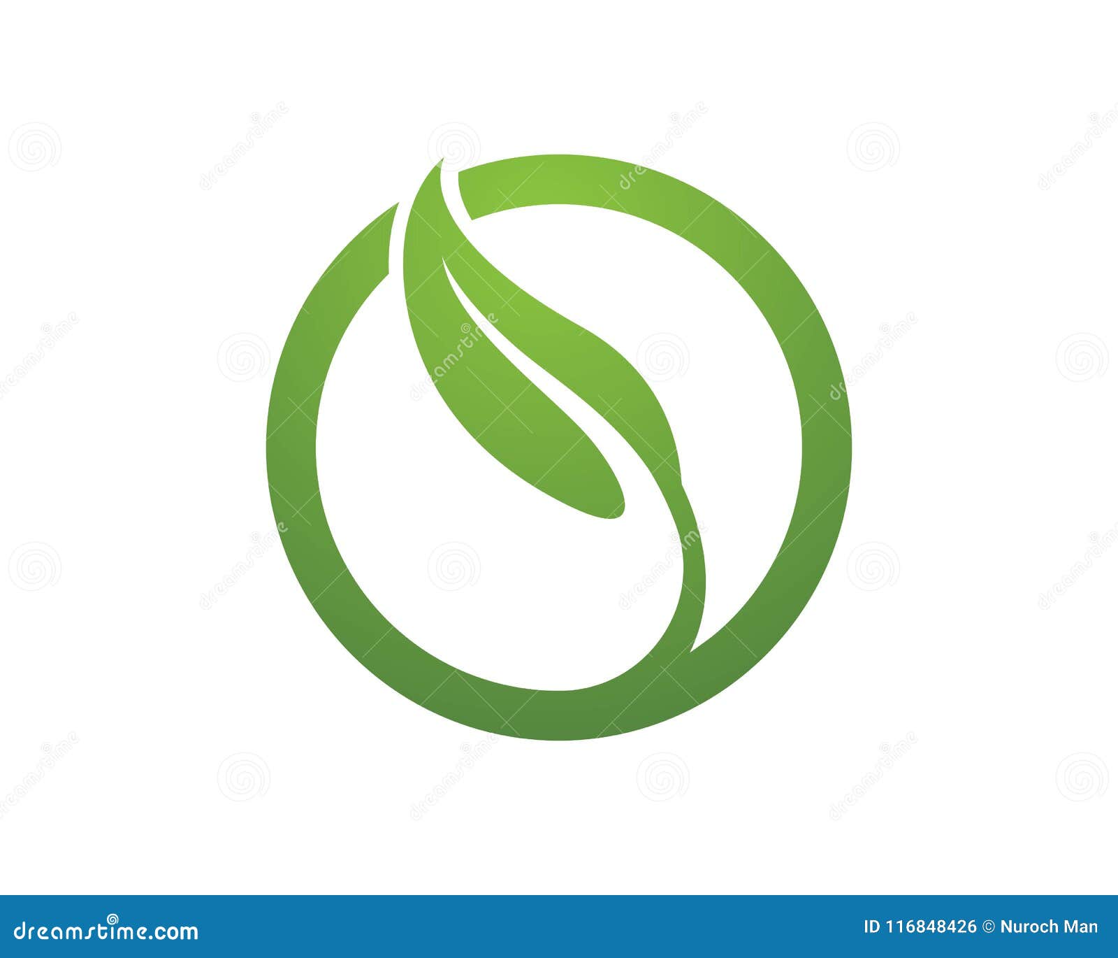 Logotipo E Símbolos Verdes Da Natureza Das Folhas Ilustração do Vetor ...