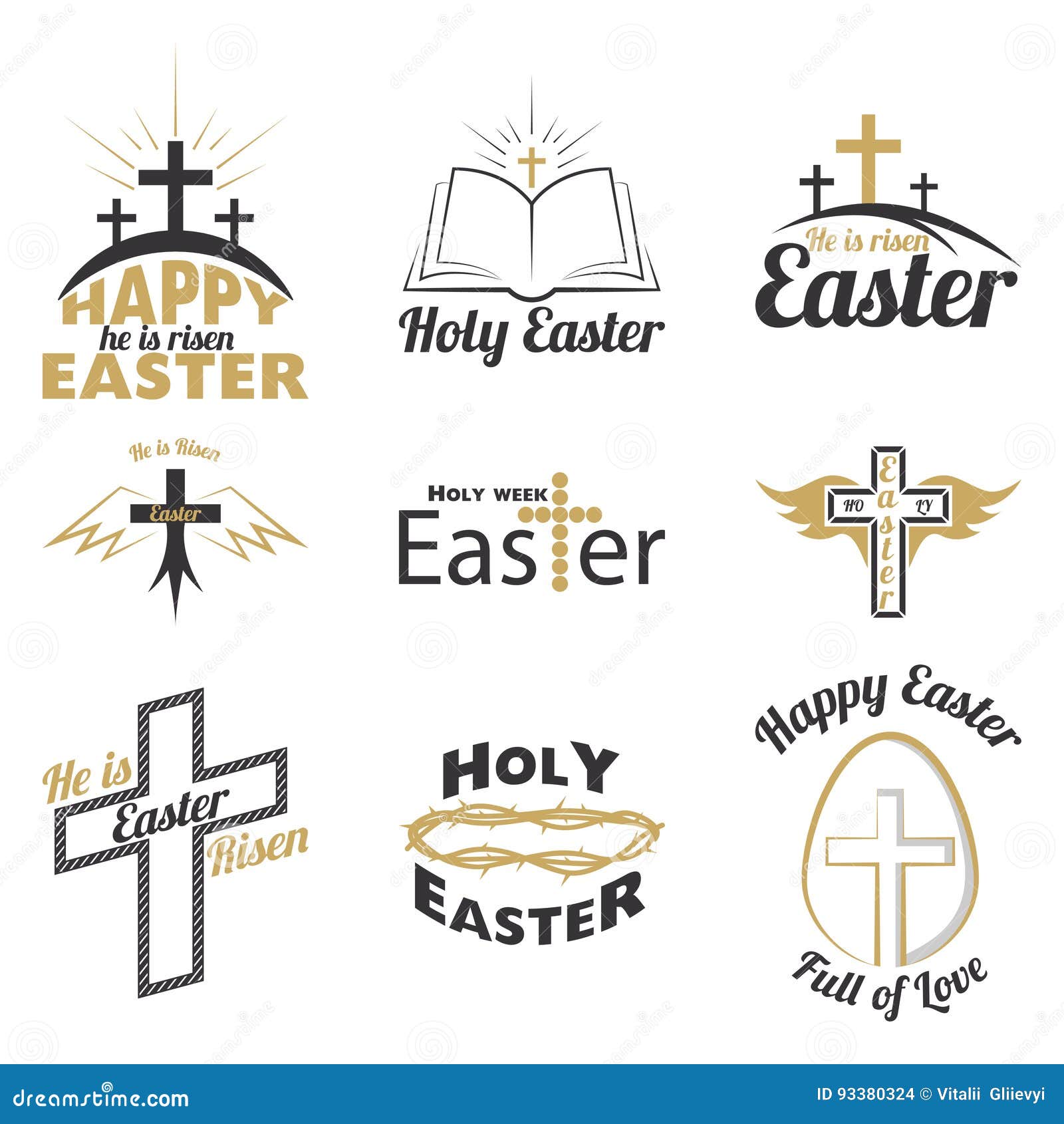 Logotipo feliz de pascua ilustración del vector. Ilustración de cielo ...