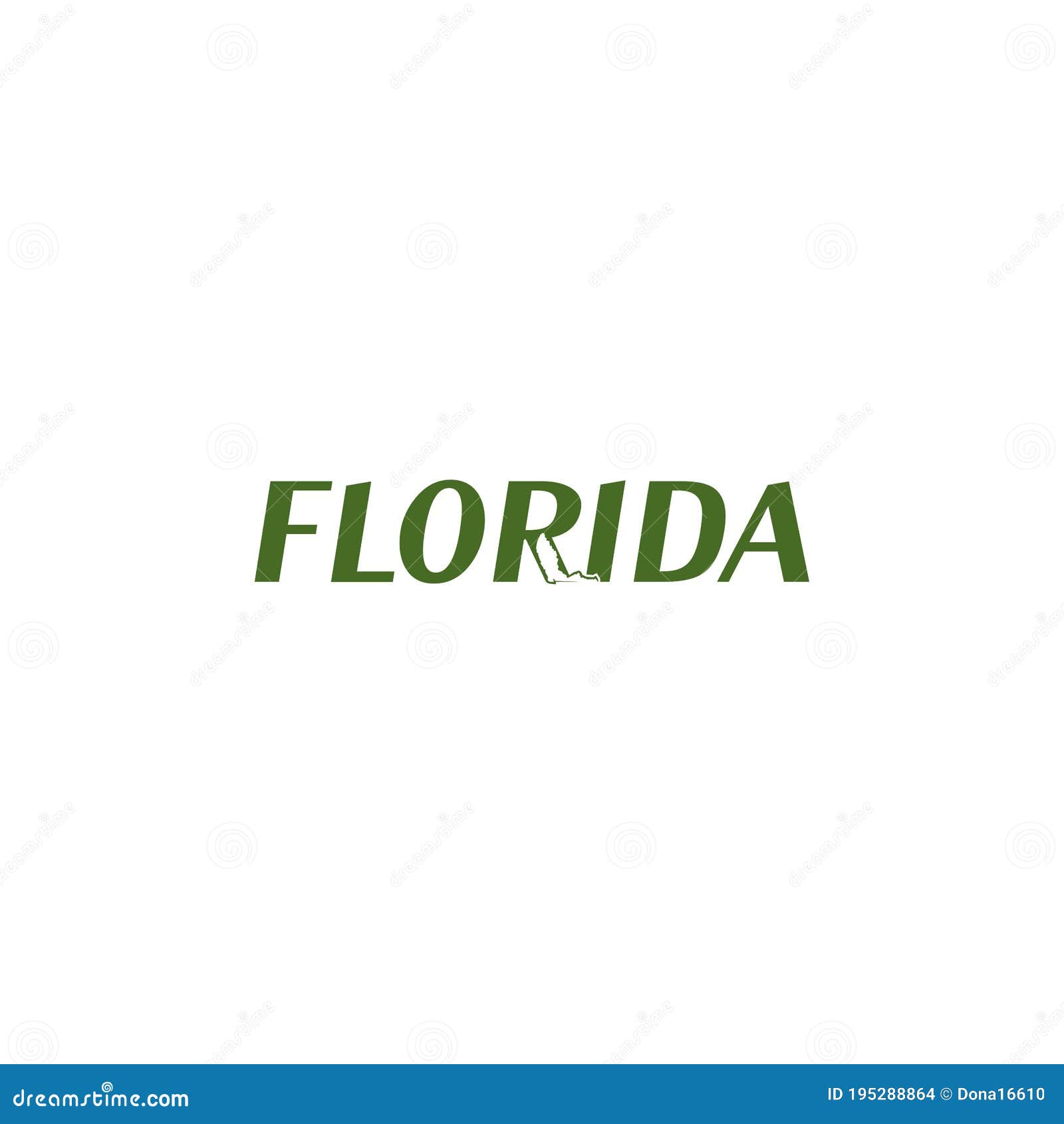 Logotipo florida ilustração do vetor. Ilustração de silhueta - 195288864