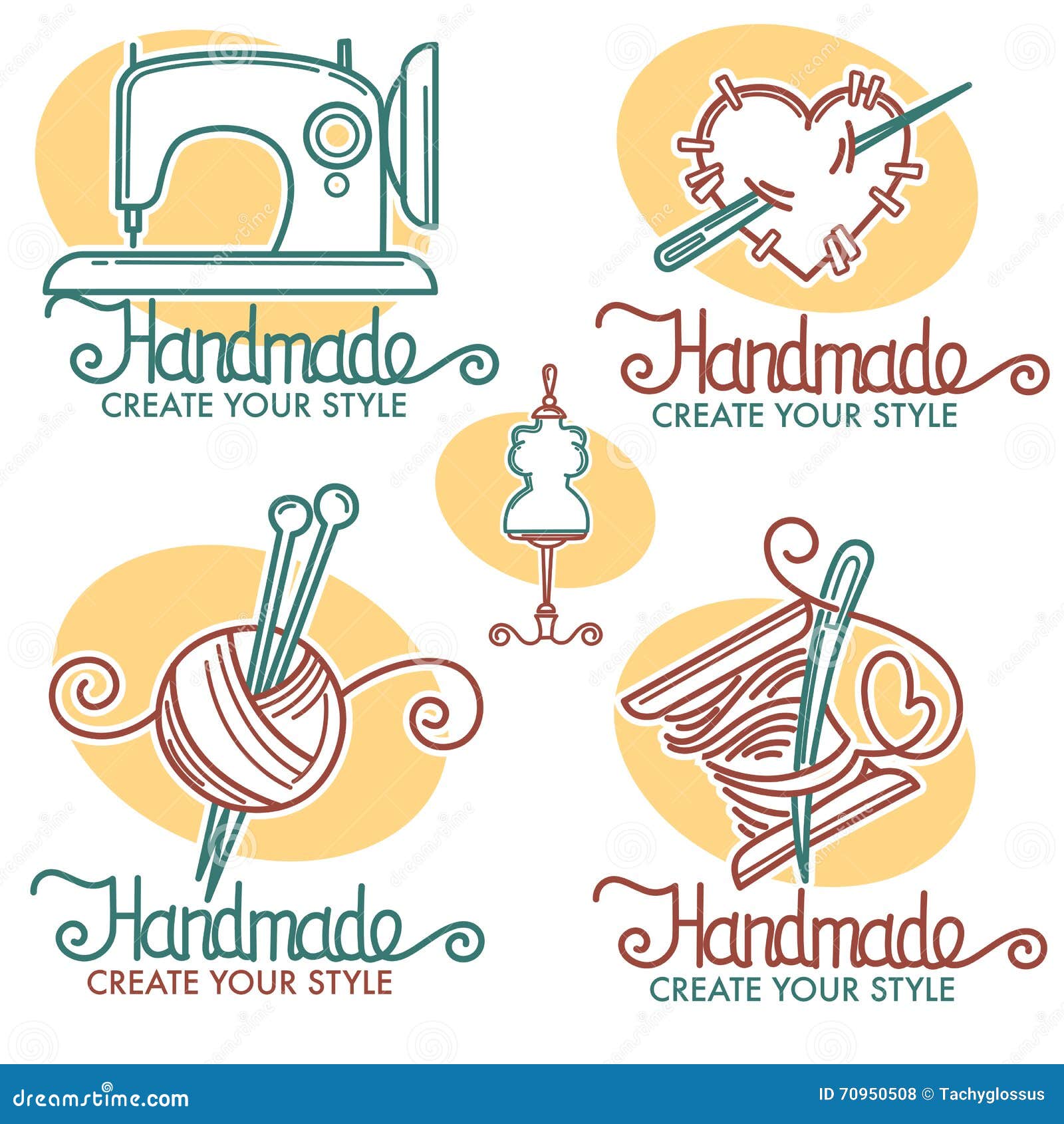 Logotipo hecho a mano ilustración del vector. Ilustración de tela ...