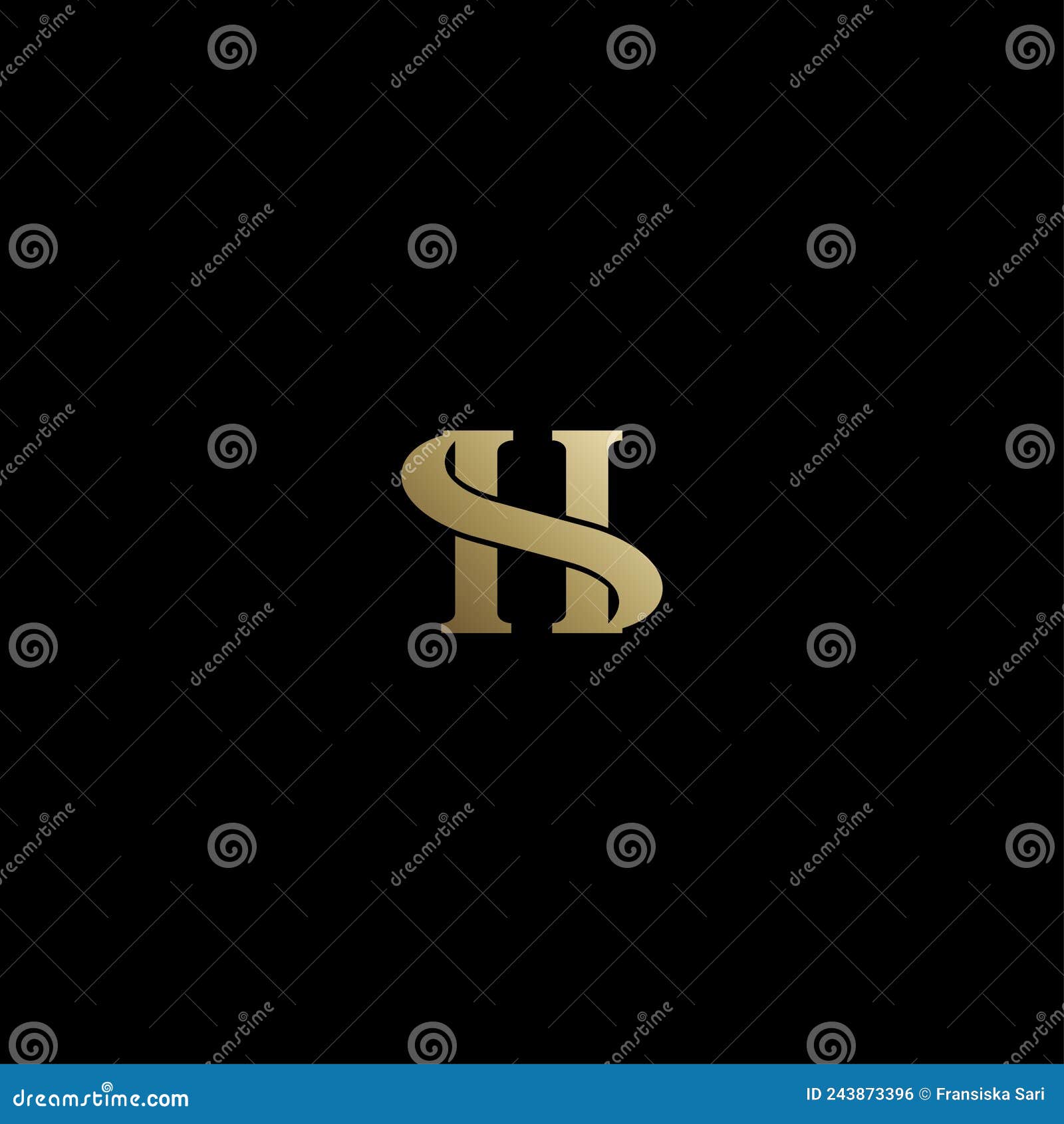 Logotipo hs ilustração do vetor. Ilustração de identidade - 243873396