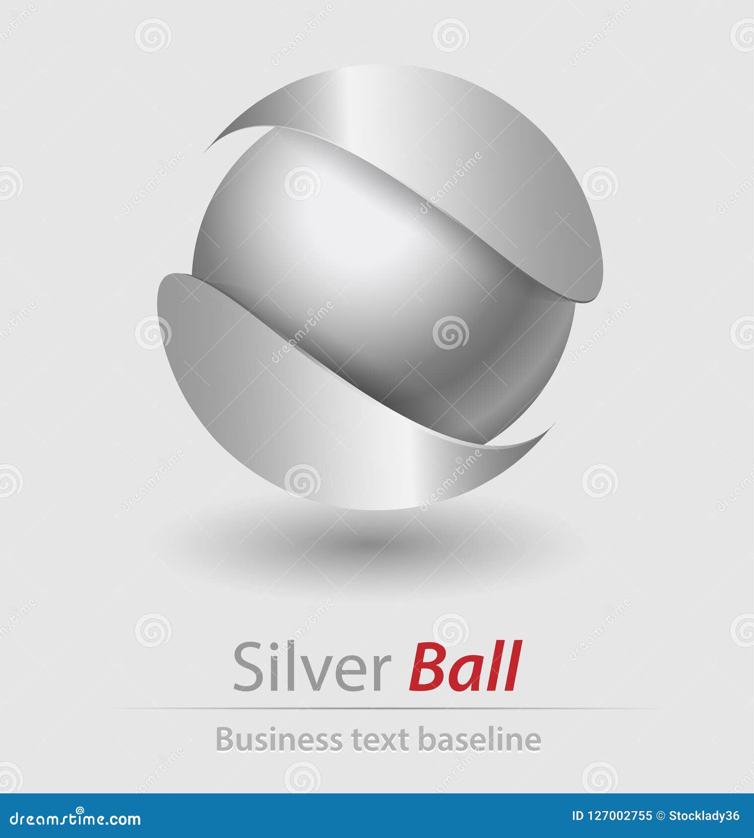 Logotipo/icono Elegantes Del Vector De La Bola De Plata Ilustración del ...