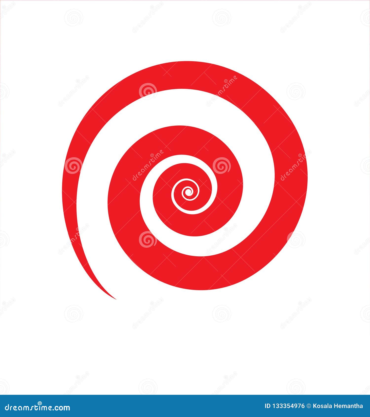 Logotipo, Icono, Vector, Ilustrador, Espiral, Rojo Stock de ilustración ...