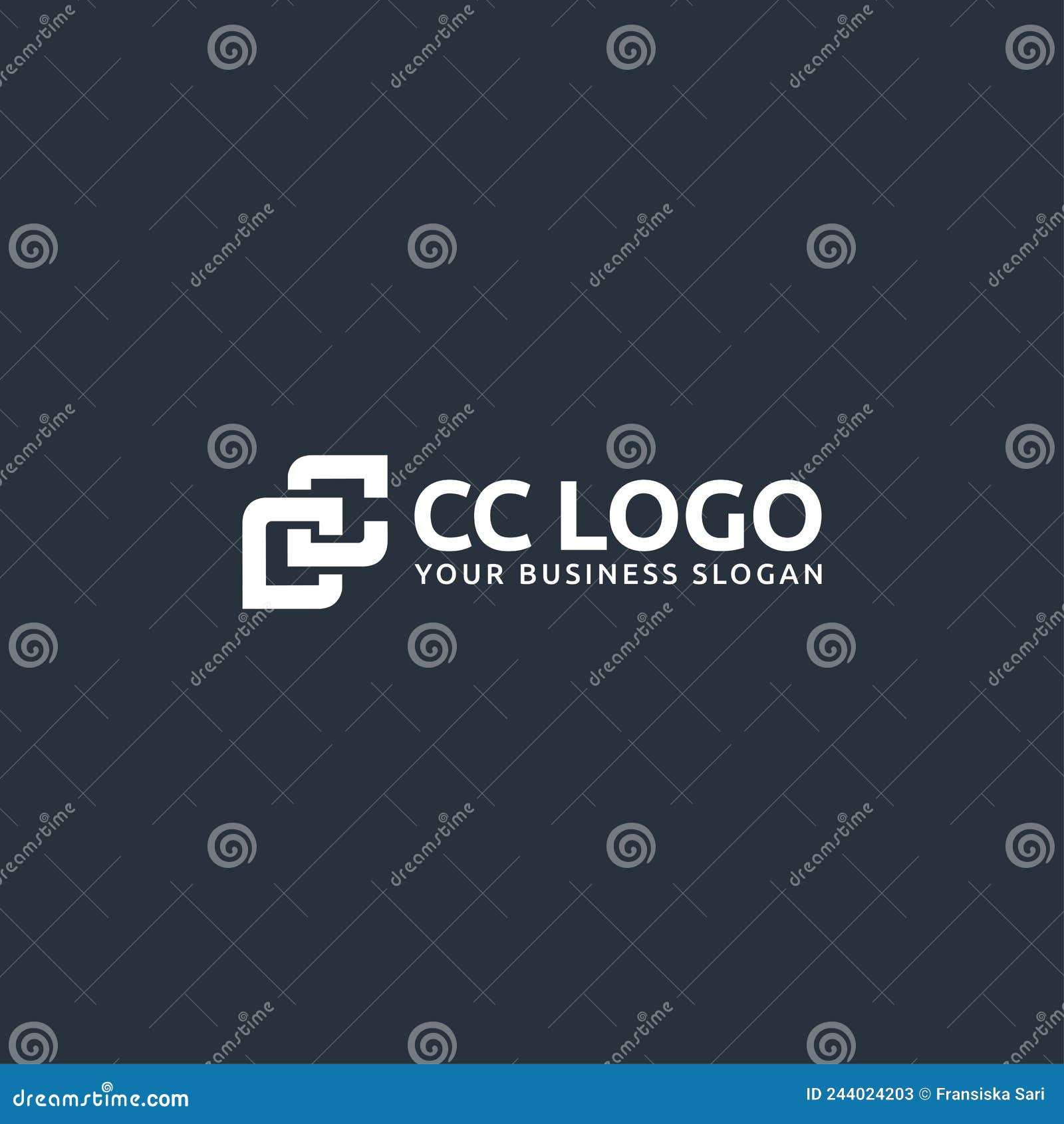 Logotipo inicial cc ilustração do vetor. Ilustração de companhia ...