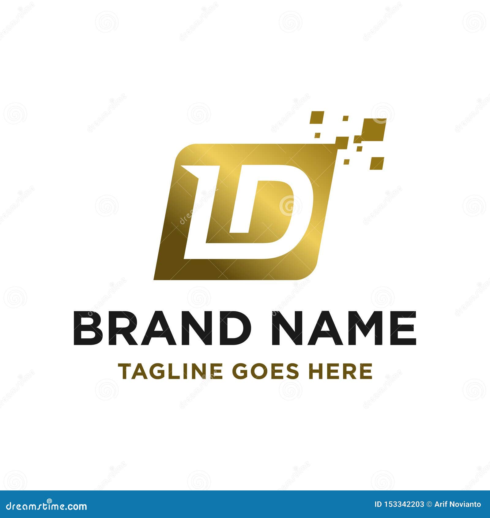 Logotipo inicial LD ilustração stock. Ilustração de letras - 153342203