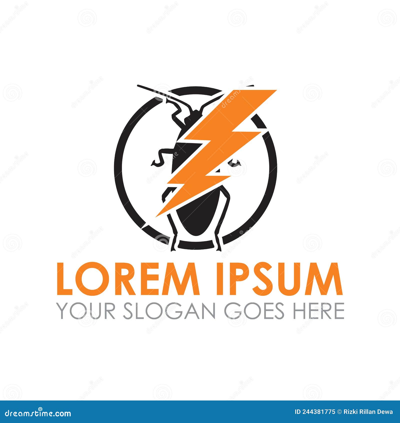 Logotipo Insecticida Vectorial De Control De Plagas Ilustración del ...