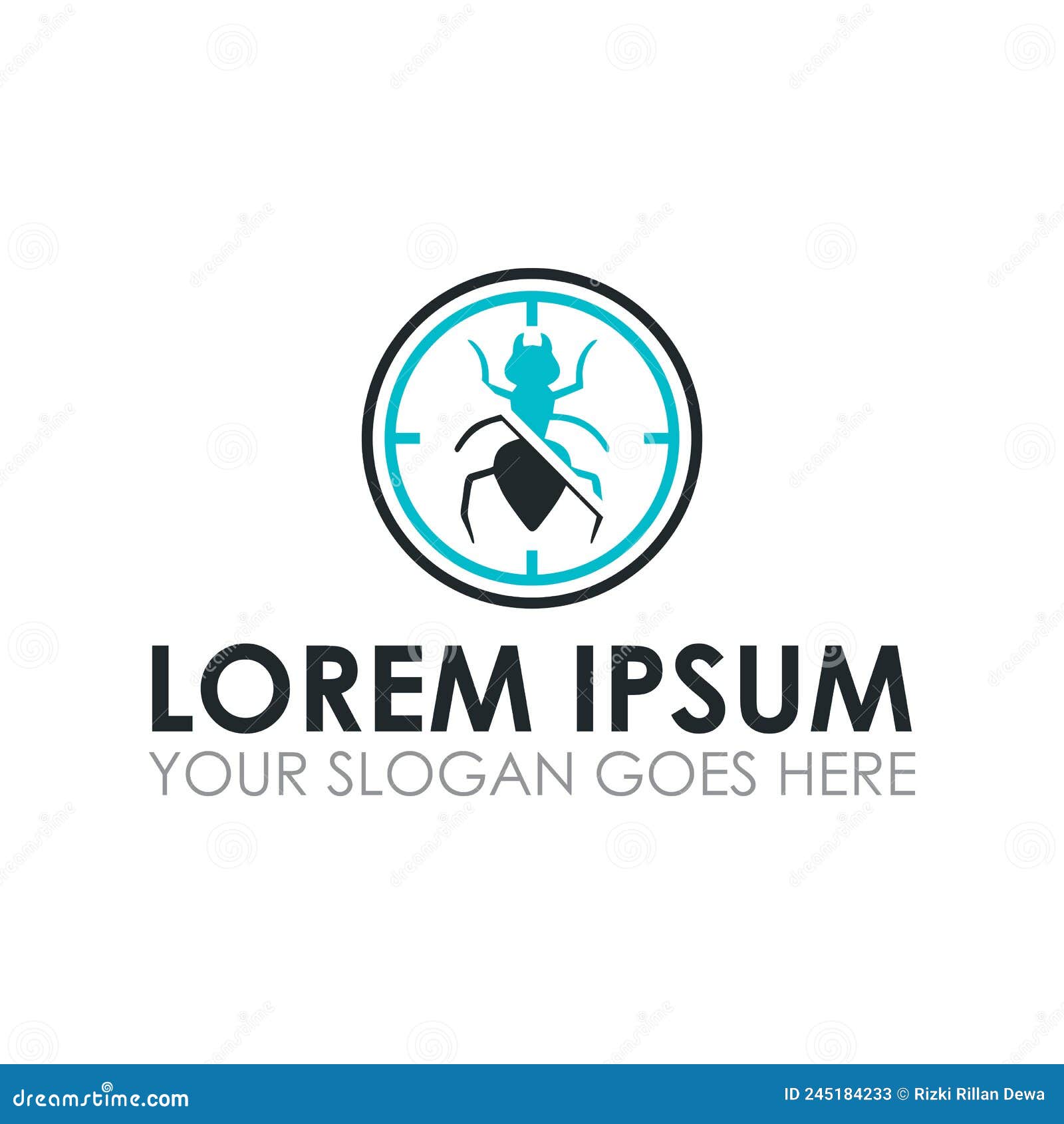 Logotipo Insecticida Vectorial De Control De Plagas Ilustración del ...