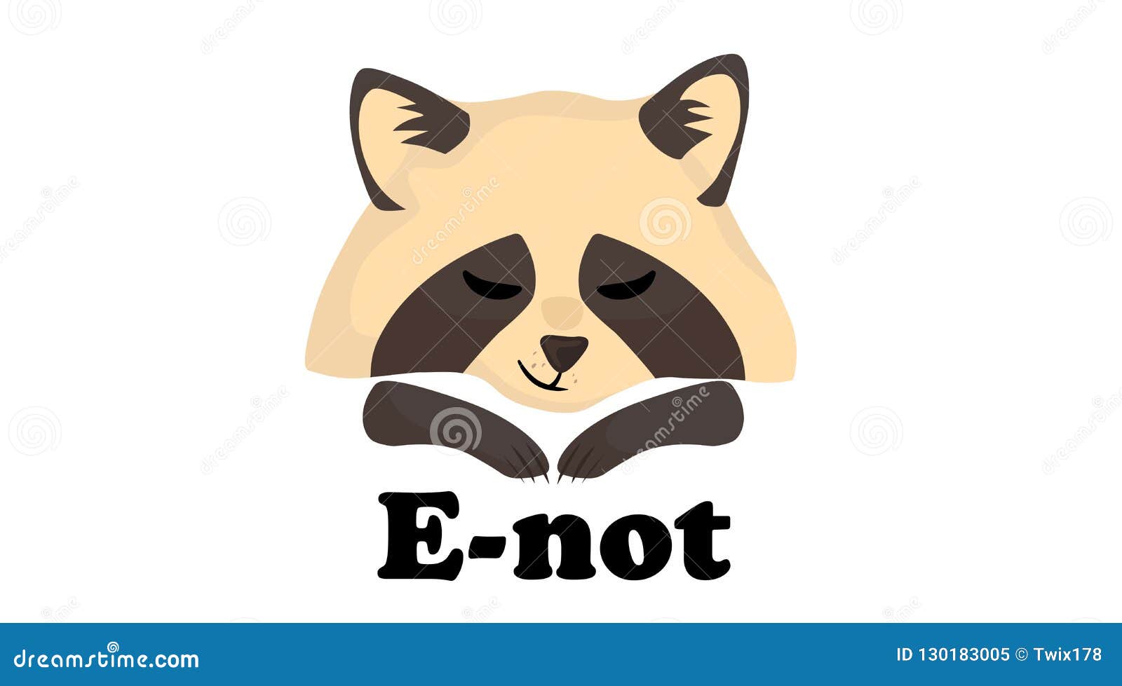 Logotipo lindo del mapache ilustración del vector. Ilustración de fondo ...