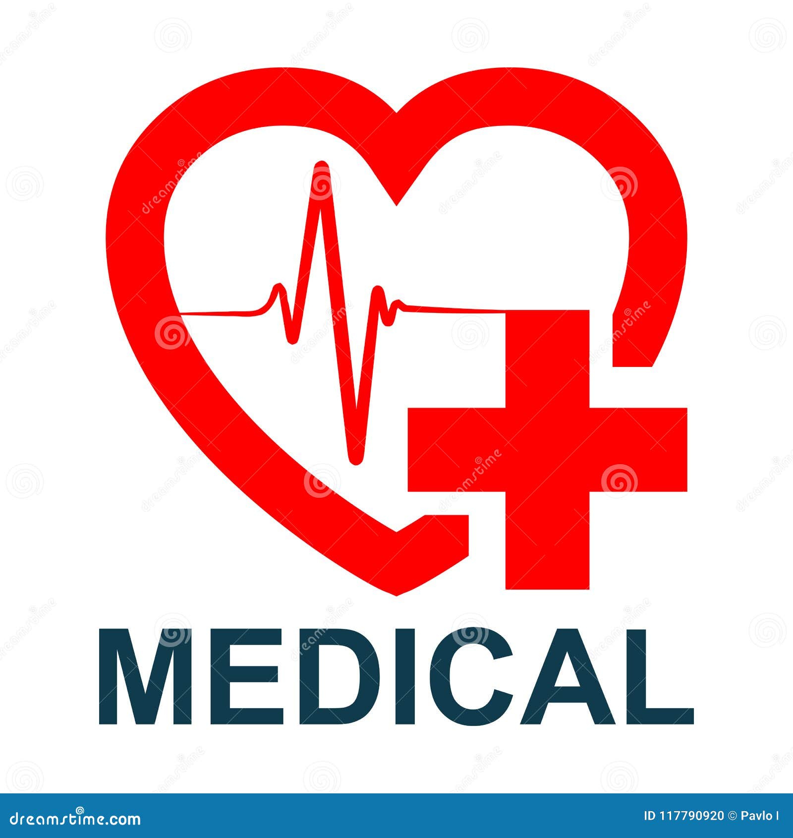 Logotipo médico - vector ilustración del vector. Ilustración de pulso ...