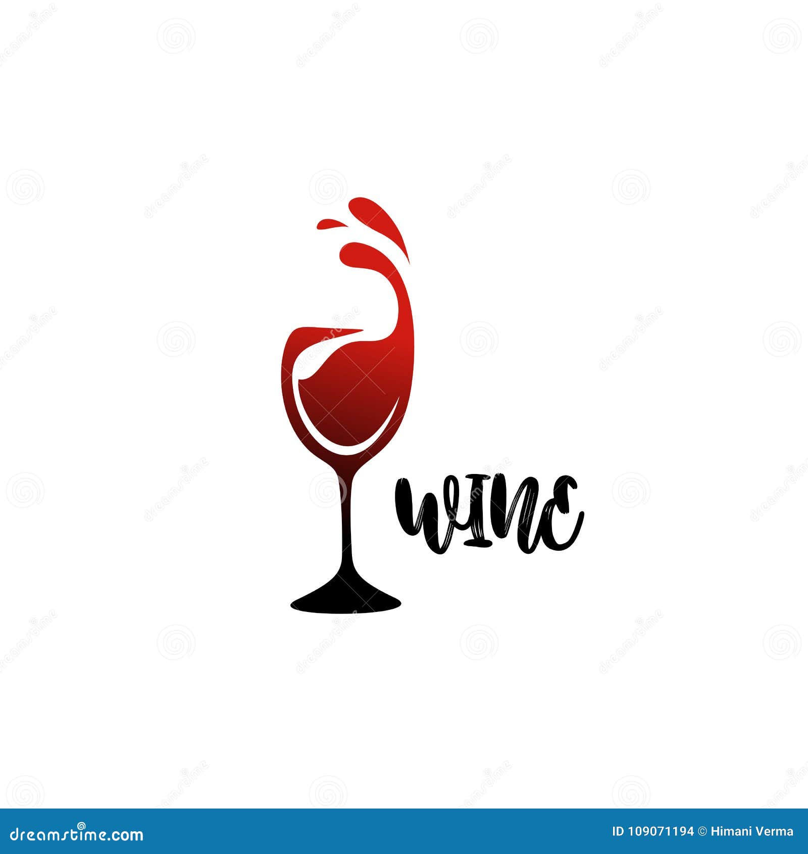 Logotipo Mínimo Del Ejemplo Del Vector De La Copa De Vino Ilustración ...