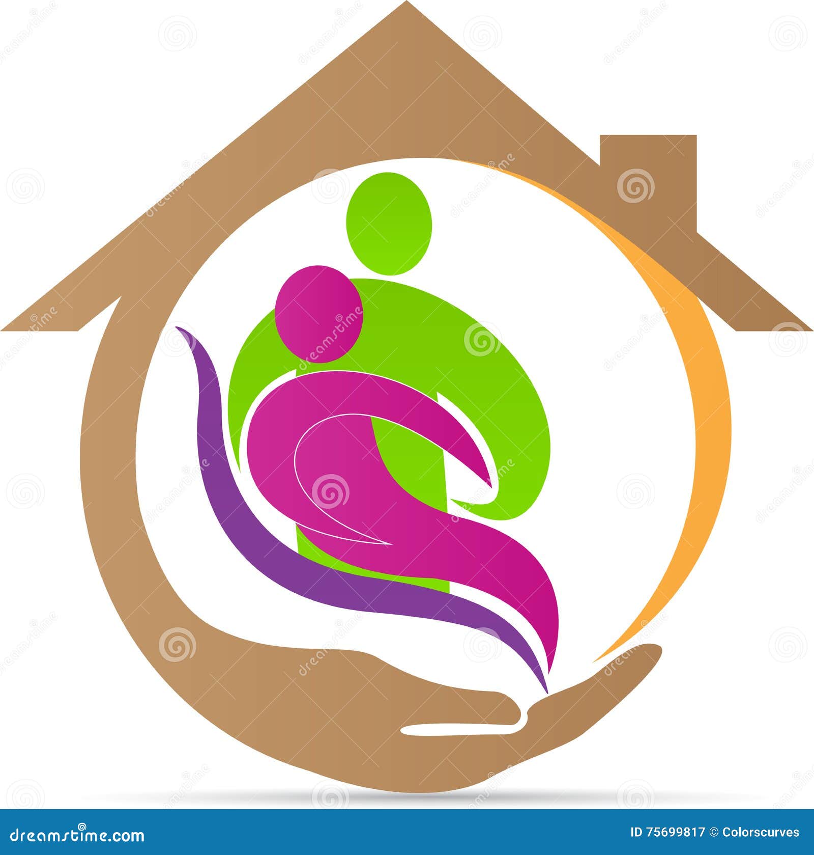 Logotipo mayor del cuidado ilustración del vector. Ilustración de vida ...