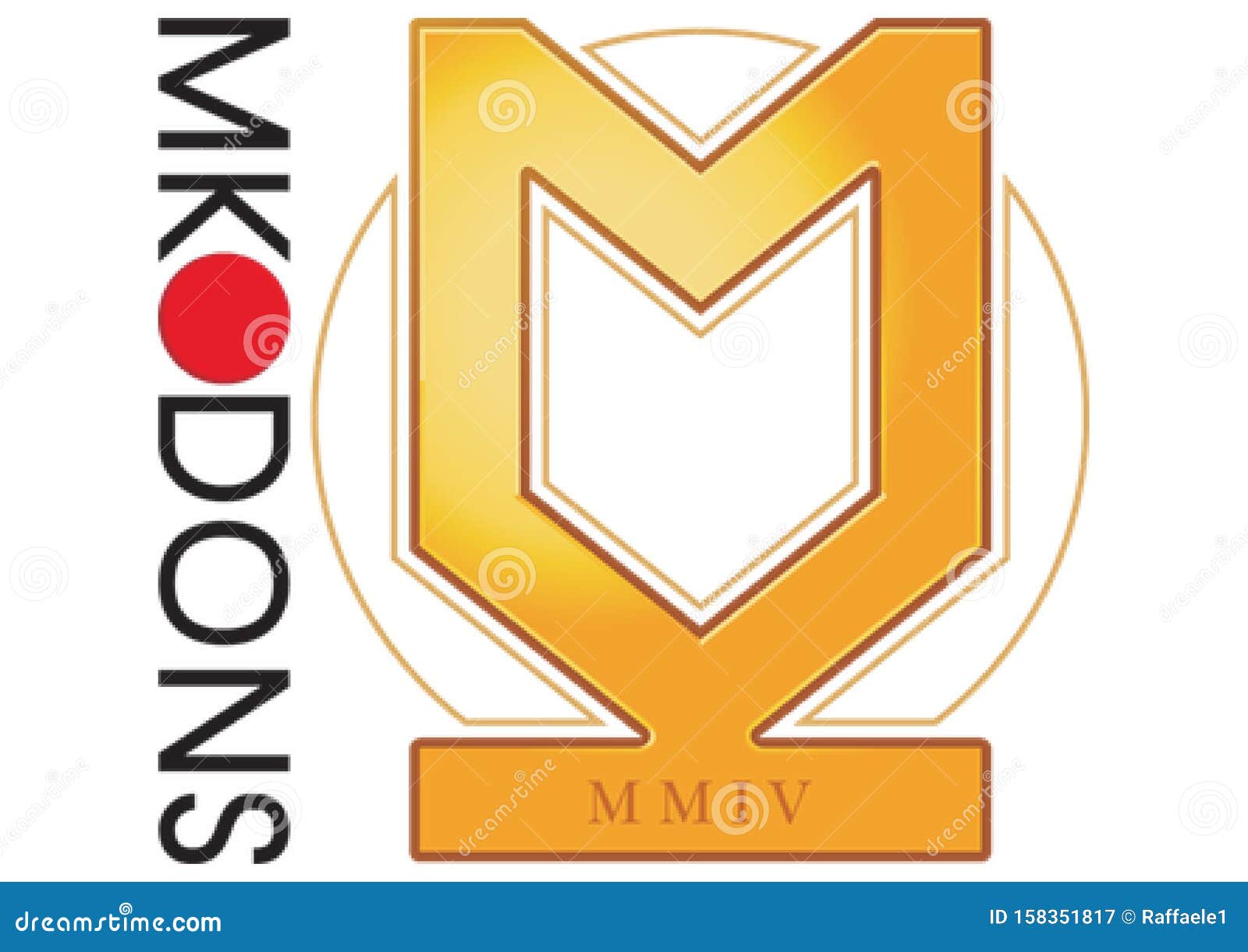 Logotipo MK Dons fotografía editorial. Ilustración de club - 158351817
