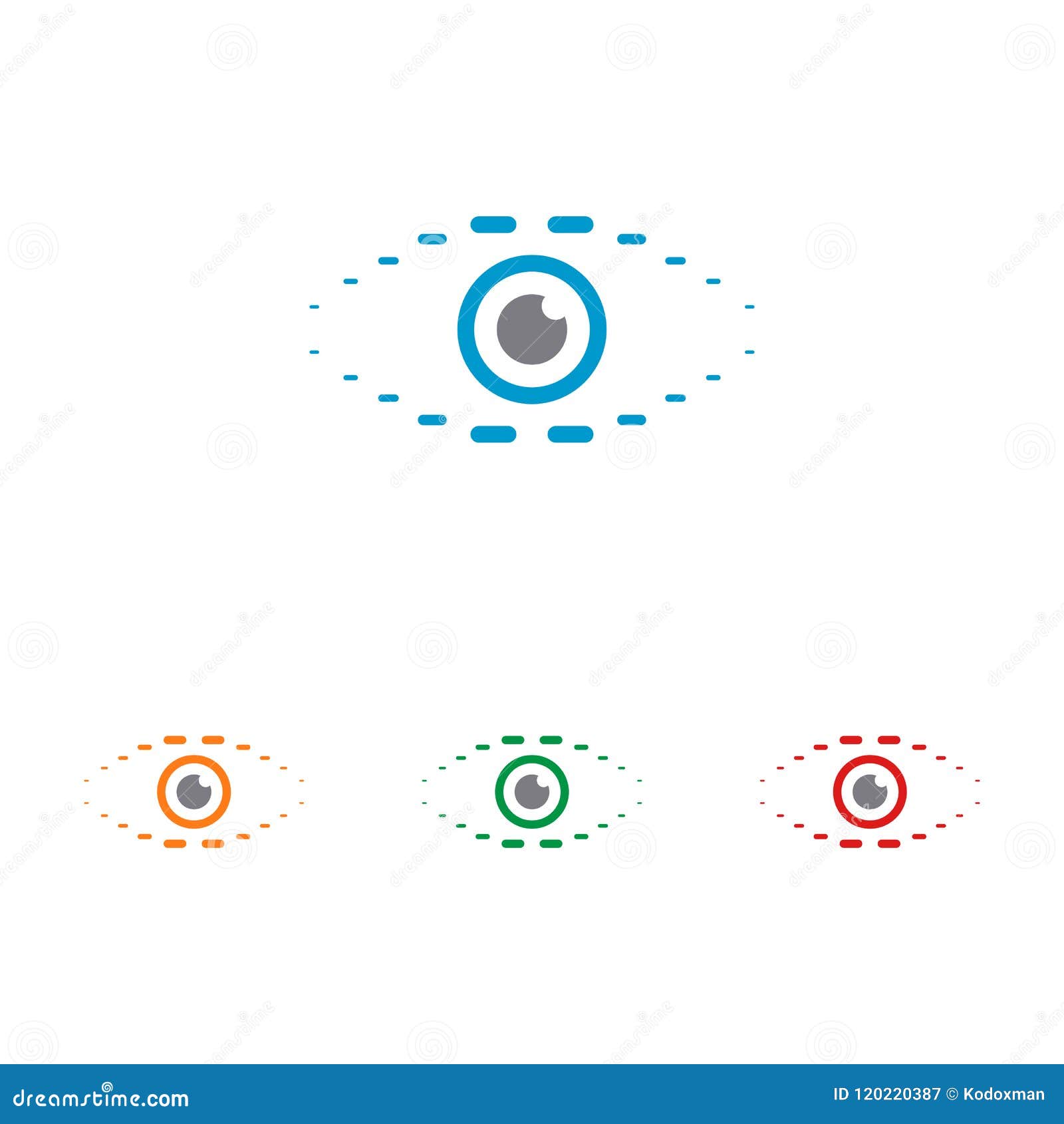 Logotipo Moderno Del Ojo Con La Raya Horizontal Ilustración del Vector ...