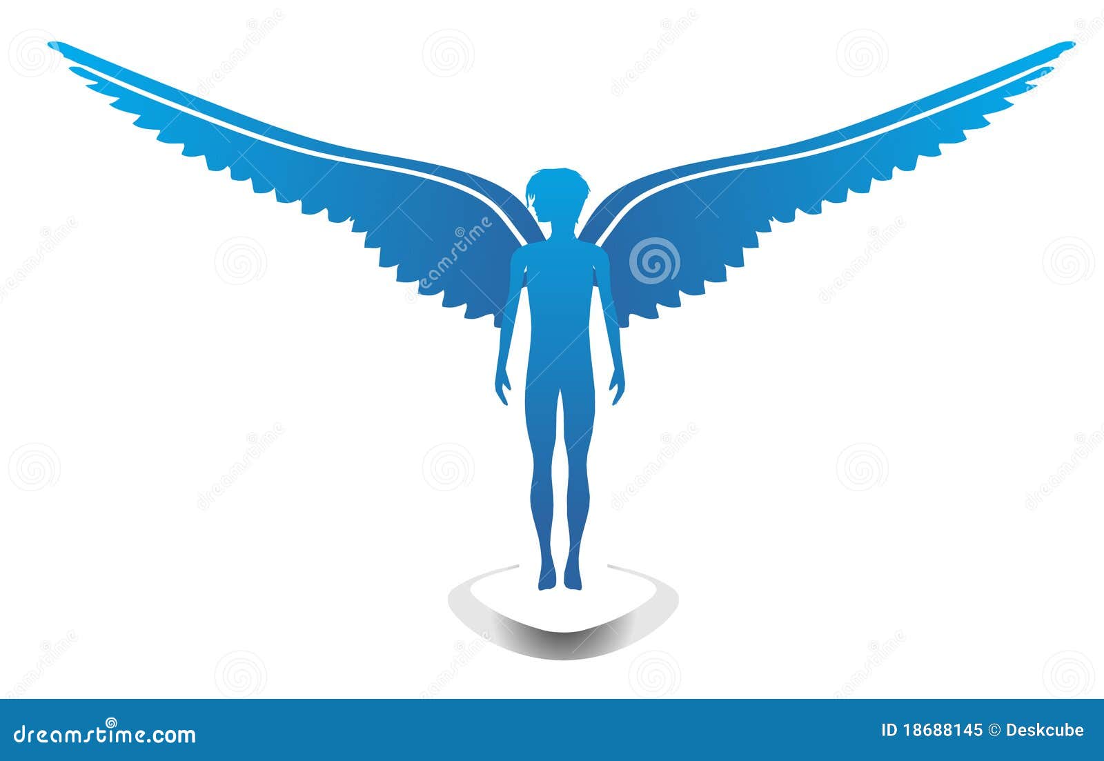 Logotipo moderno do anjo ilustração do vetor. Ilustração de festivais ...