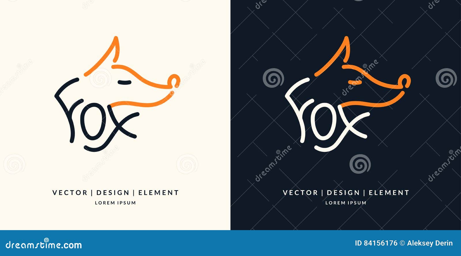 Logotipo Moderno Y Emblema Del Fox Del Vector Ilustración del Vector ...