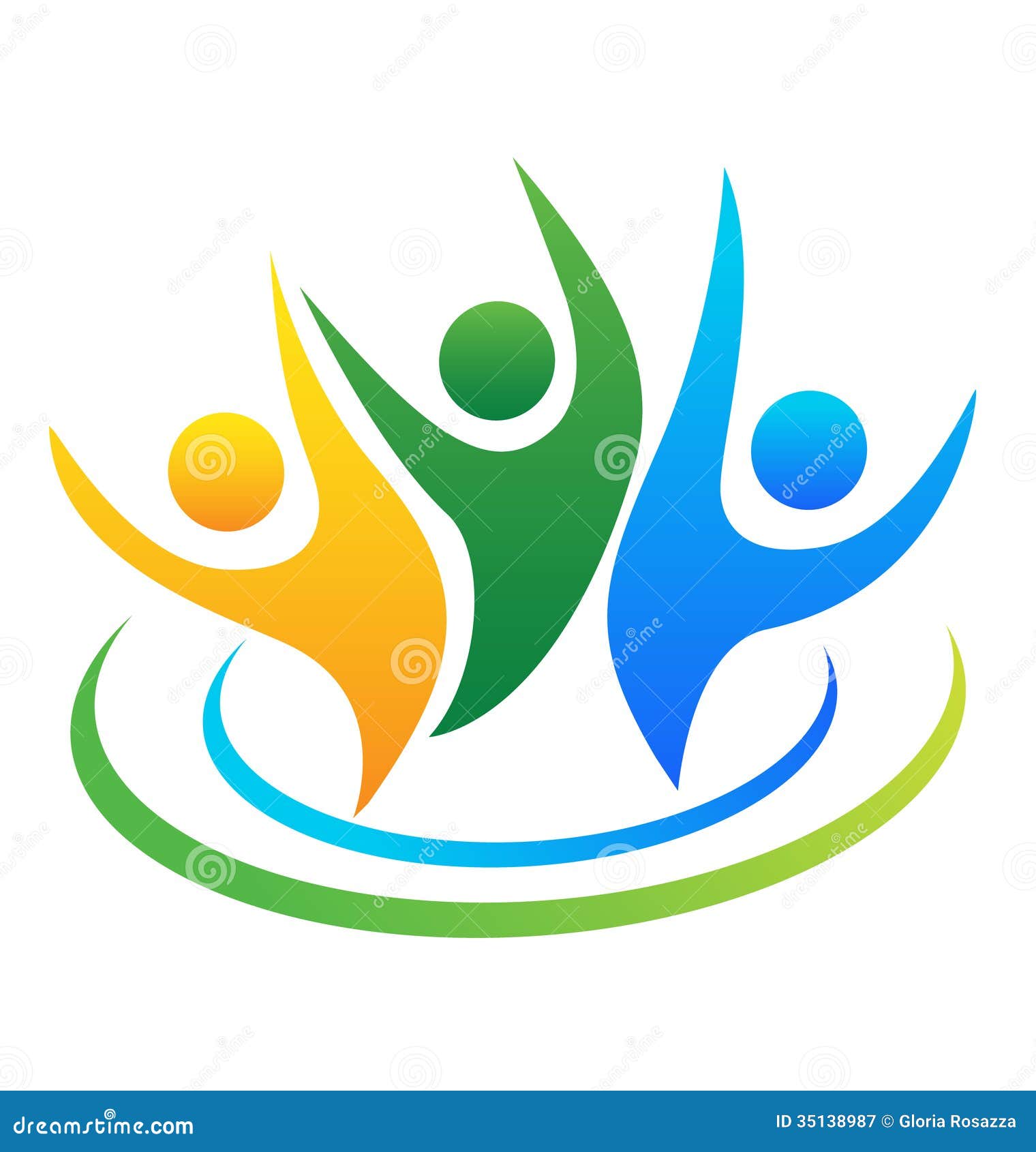 Logotipo Otimista Dos Povos Ilustração do Vetor - Ilustração de ...