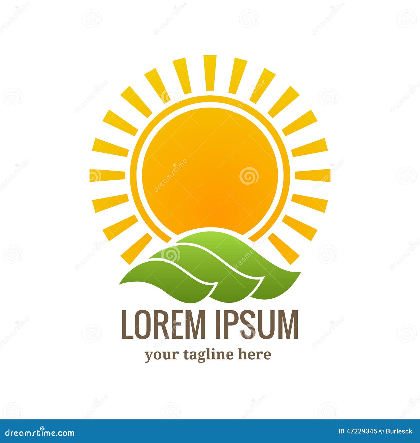 Logotipo Ou Emblema Do Por Do Sol Ilustração do Vetor - Ilustração de ...