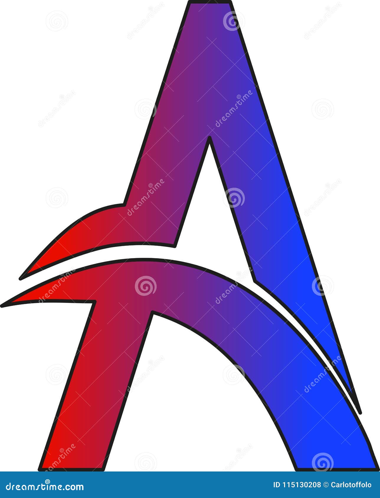 Logotipo Para La Letra a - Vector Ilustración del Vector - Ilustración ...