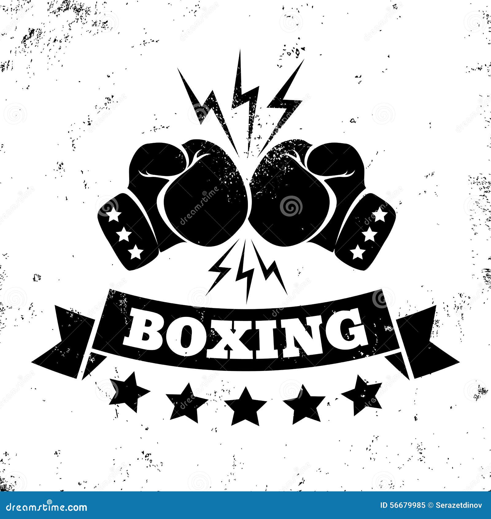 Logotipo para un boxeo ilustración del vector. Ilustración de silueta ...