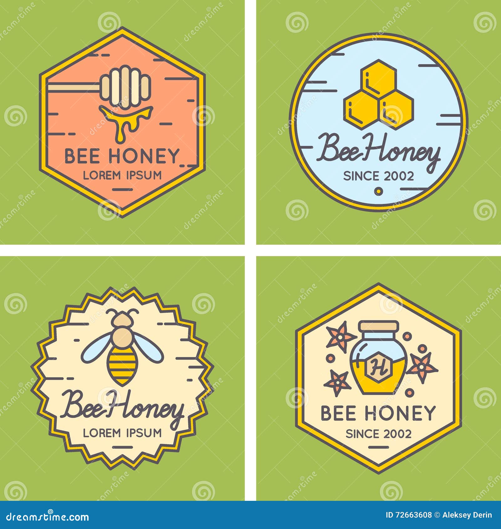 Logotipo Para a Venda Do Mel Ilustração do Vetor - Ilustração de ...