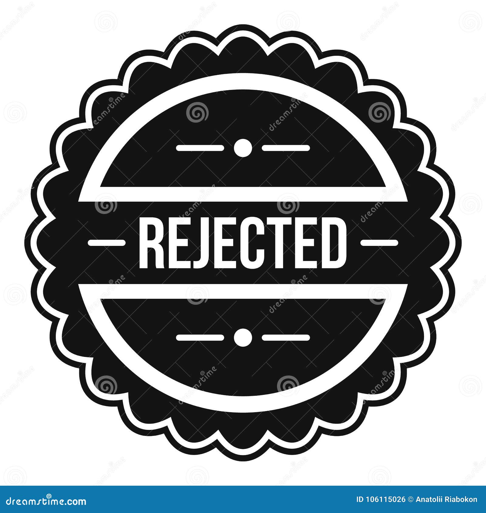 Logotipo Rechazado, Estilo Simple Ilustración del Vector - Ilustración ...