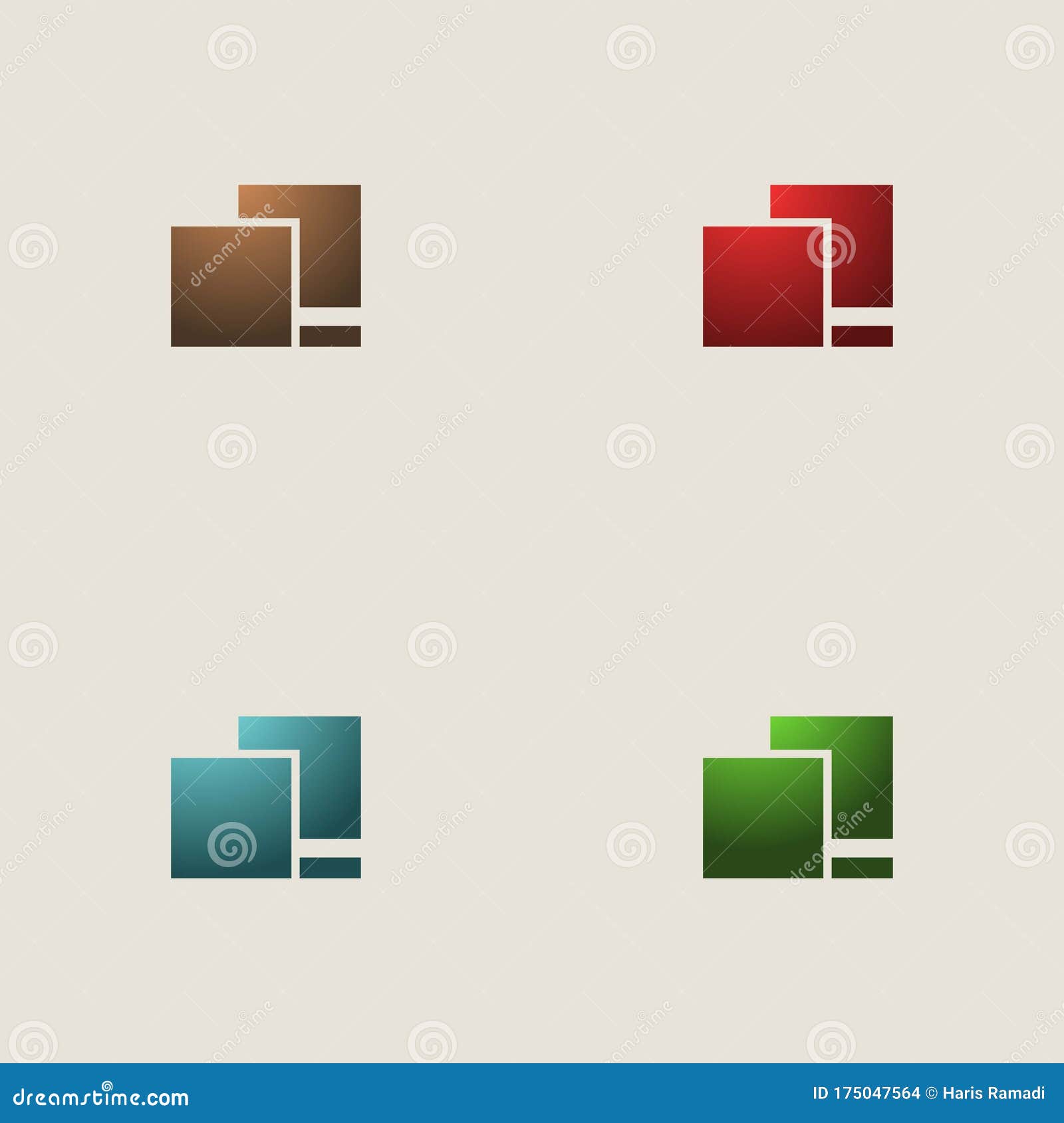 Logotipo Rectangular Con Gradaciones De Color Ilustración del Vector ...