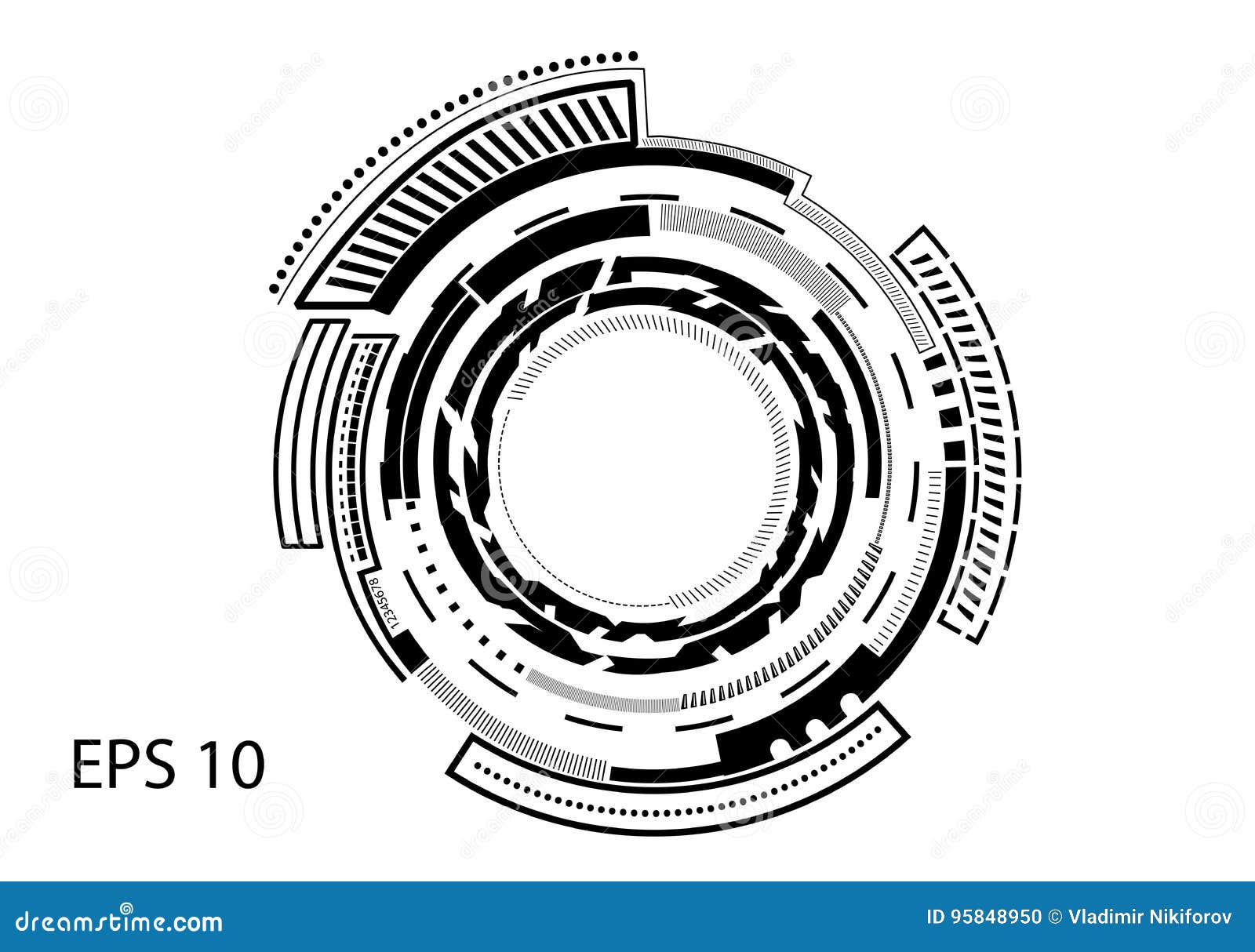 Logotipo Redondo En El Fondo Blanco Ilustración del Vector ...