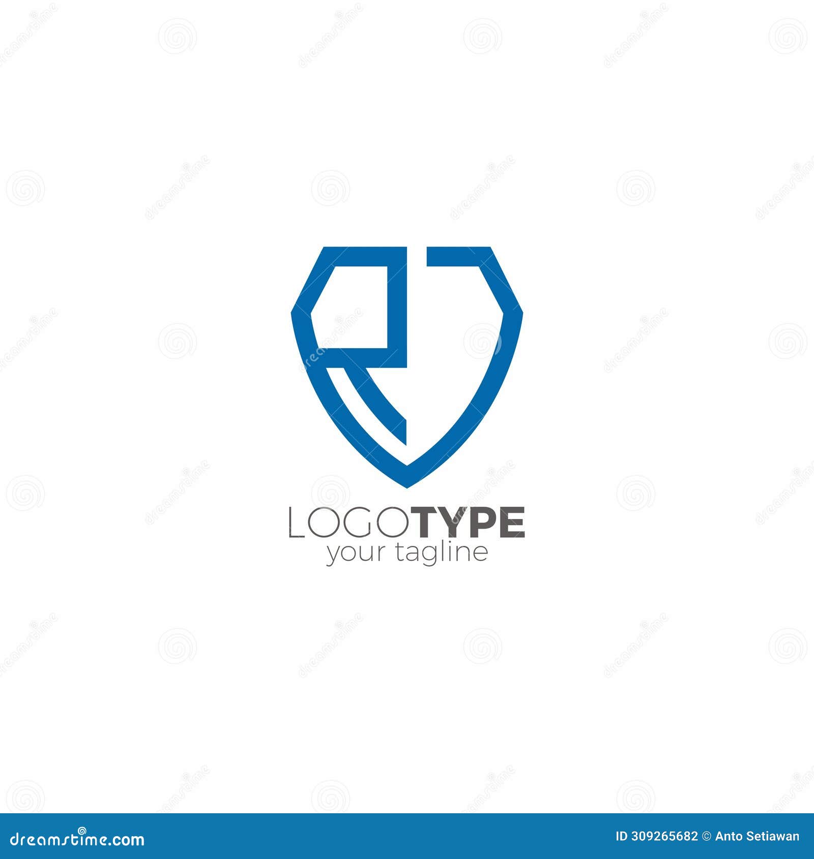 Logotipo Rj. Vetor De Logotipo Do Escudo De Letra Rj Ilustração do ...