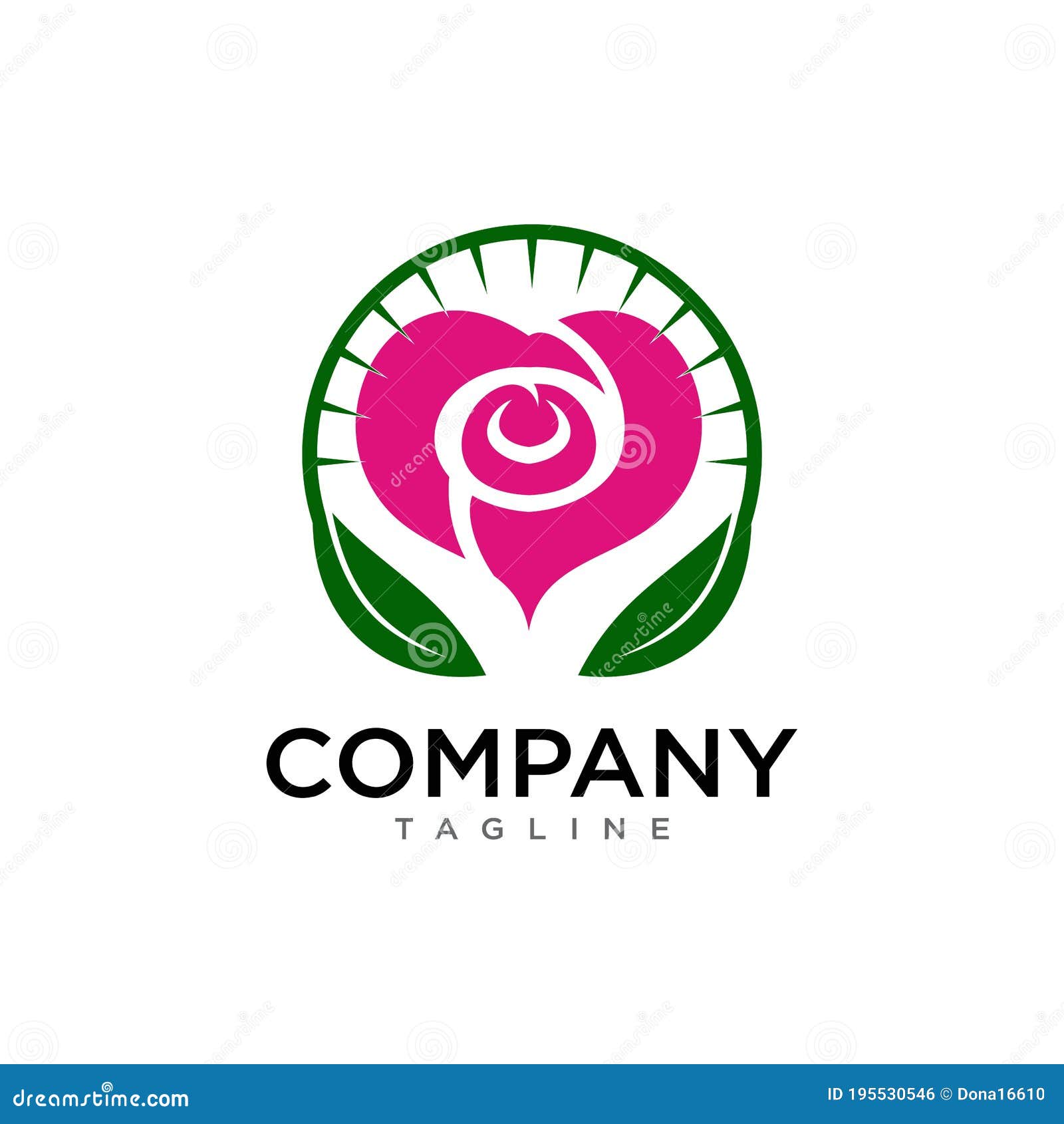 Logotipo rosa ilustração do vetor. Ilustração de vetor - 195530546